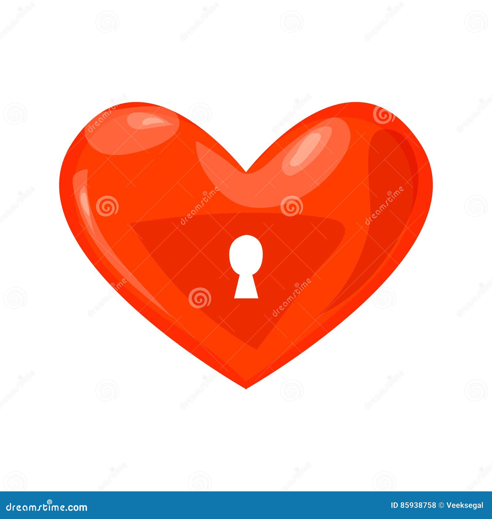 Lock heart icon stock vector. Illustration of lock, marry - 85938758