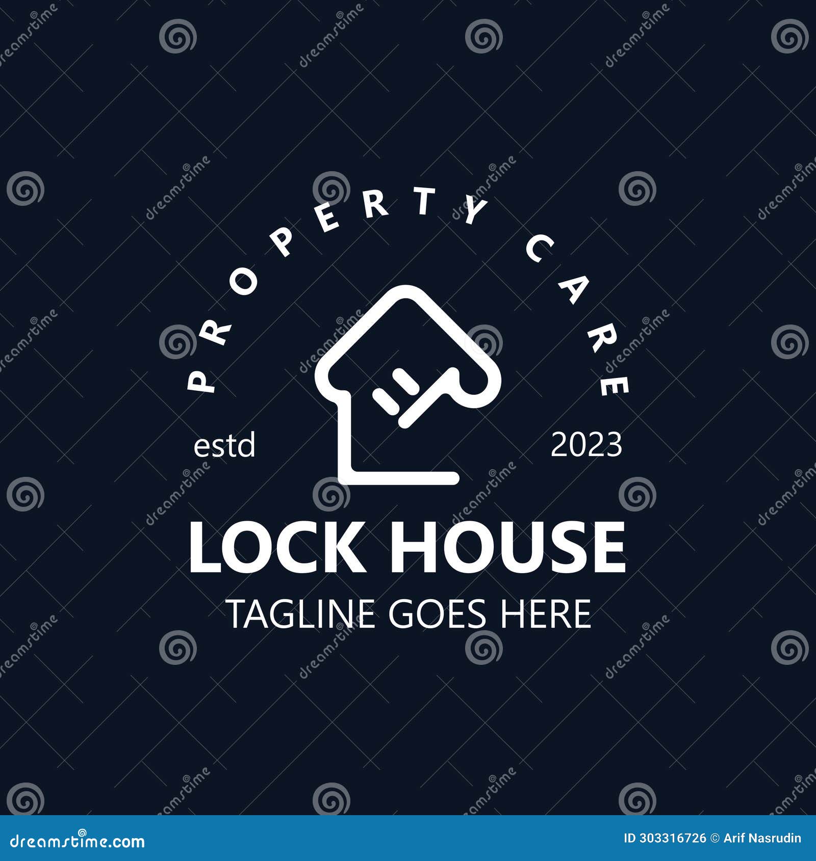Lock House Secure Logo Design, Smart Key Home Vector Concept Stock ...