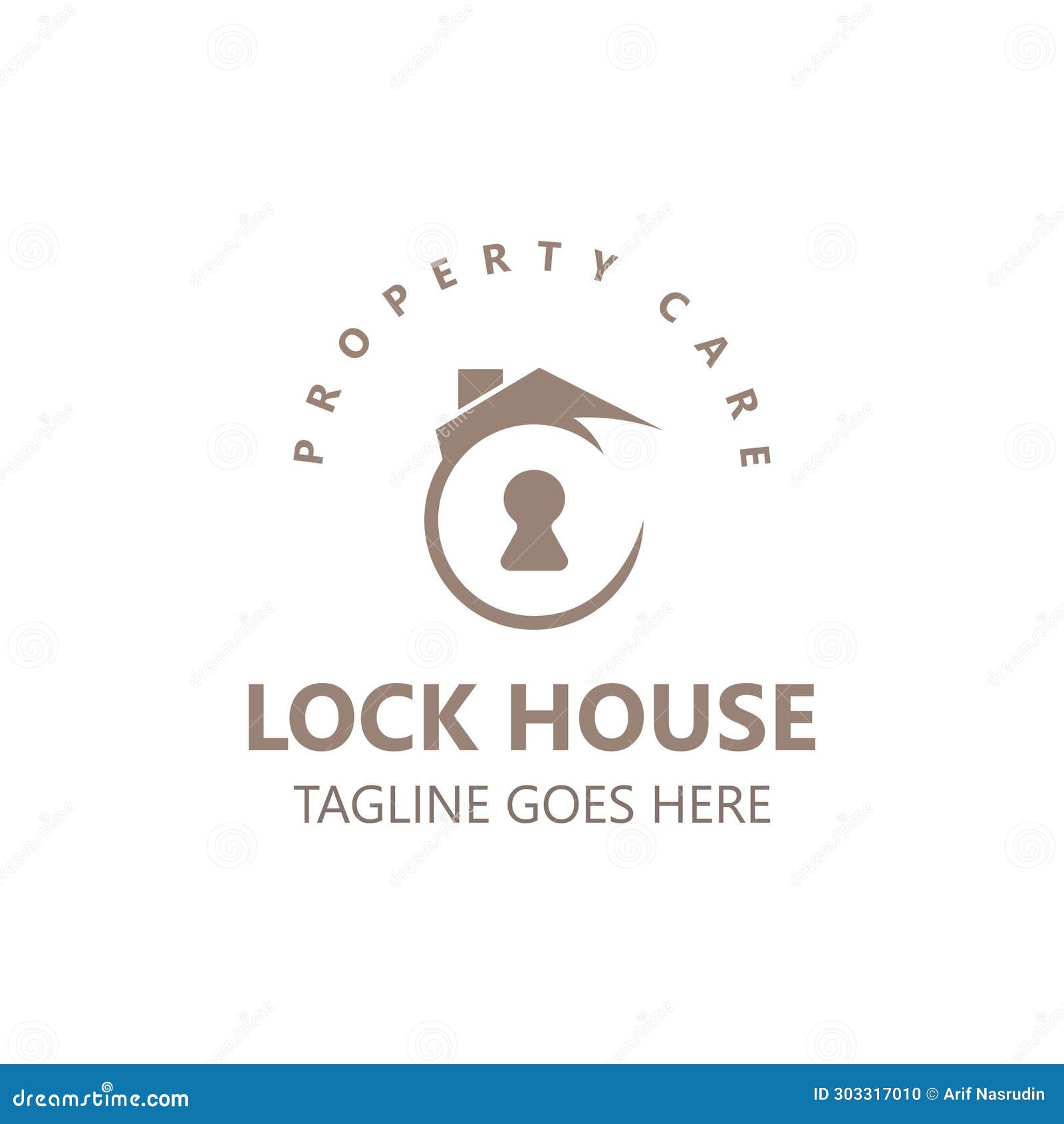 Lock House Secure Logo Design, Smart Key Home Vector Concept Stock ...
