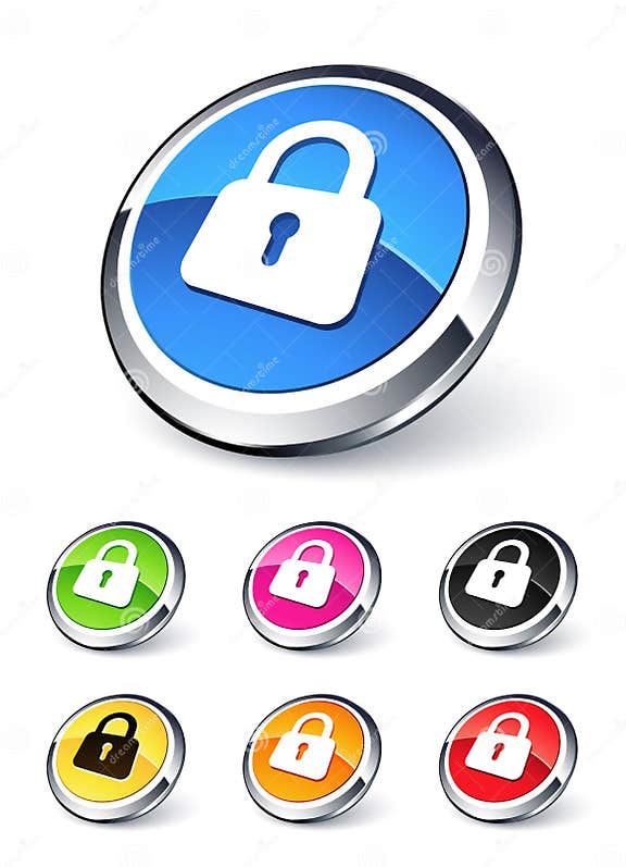 Lock icon stock vector. Illustration of shadow, equipment - 11935099