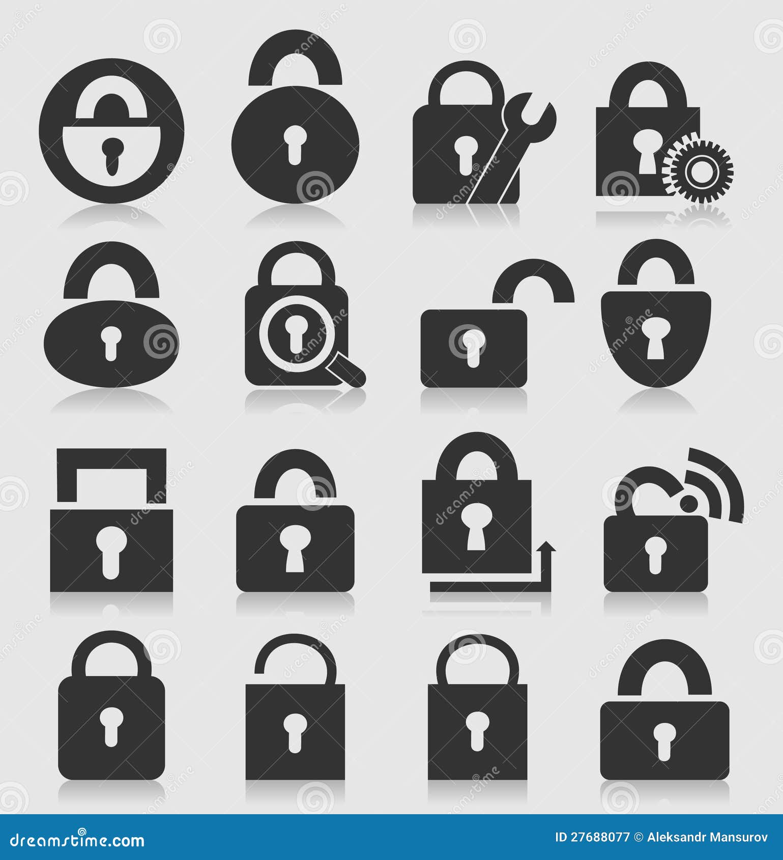 Lock App Icon Vector Illustration | CartoonDealer.com #94802816