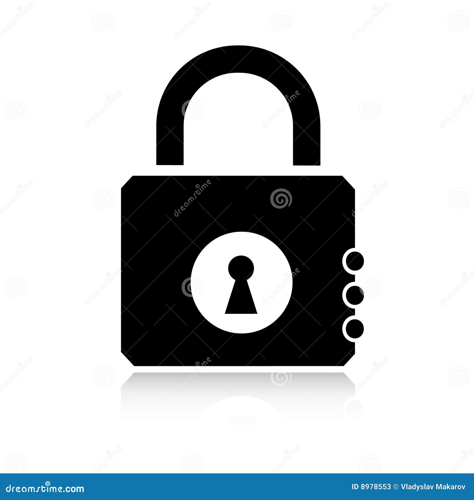 Lock icon stock vector. Illustration of locking, safe - 8978553