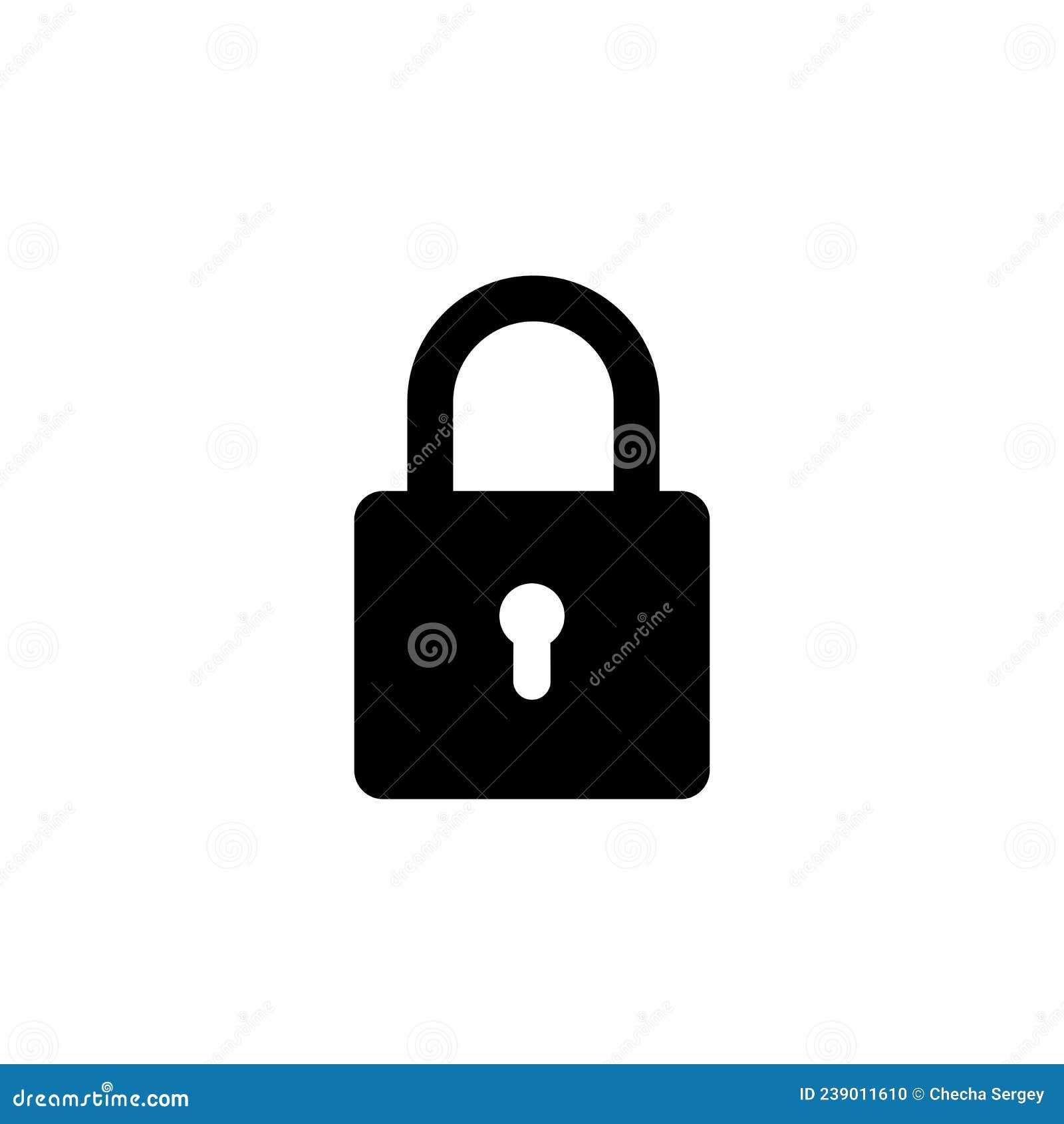 Lock Icon. Blocking Icon. Closed Padlock. Protection Symbol. Stock ...
