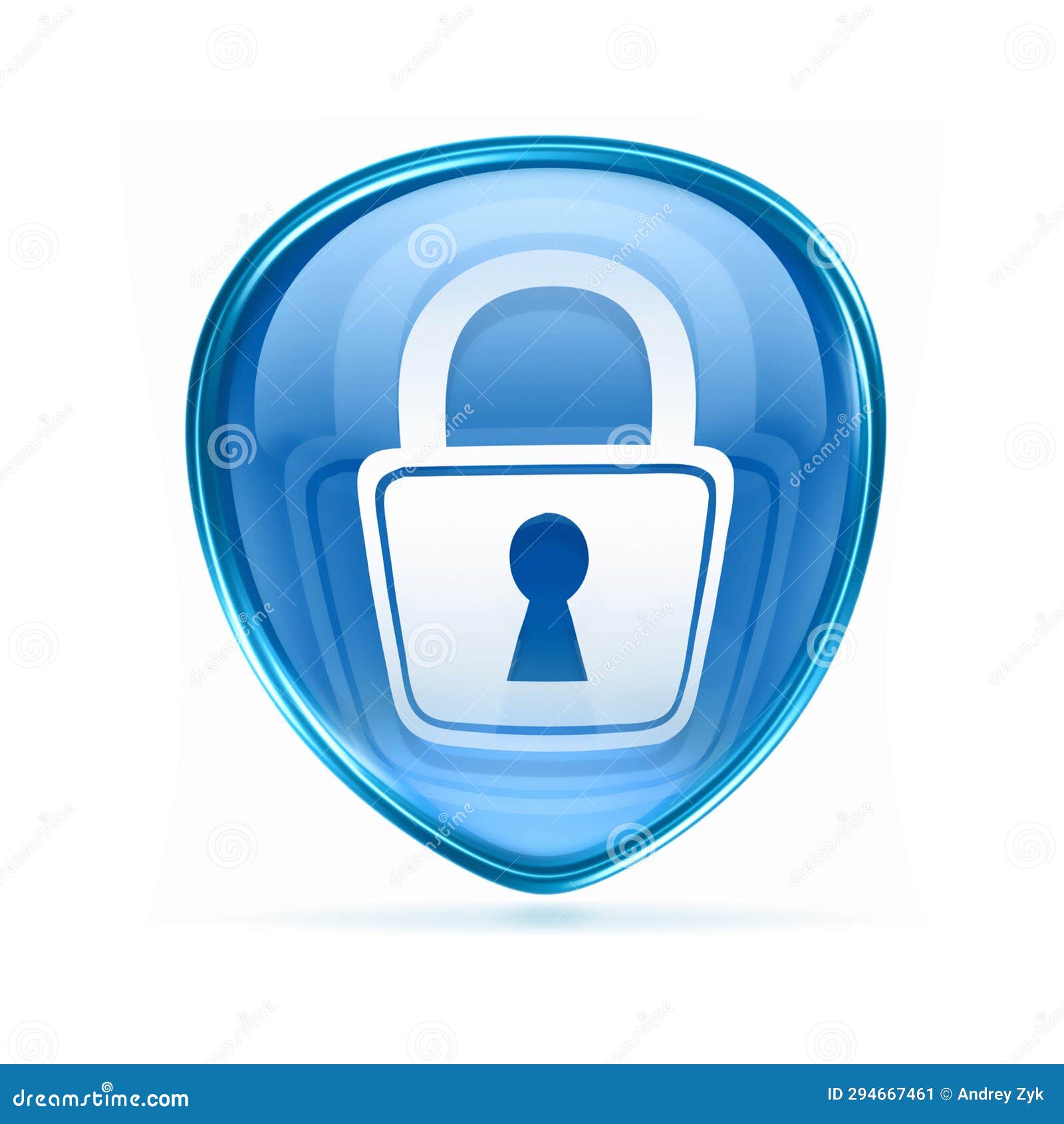 Lock icon blue. stock illustration. Illustration of aqua - 294667461