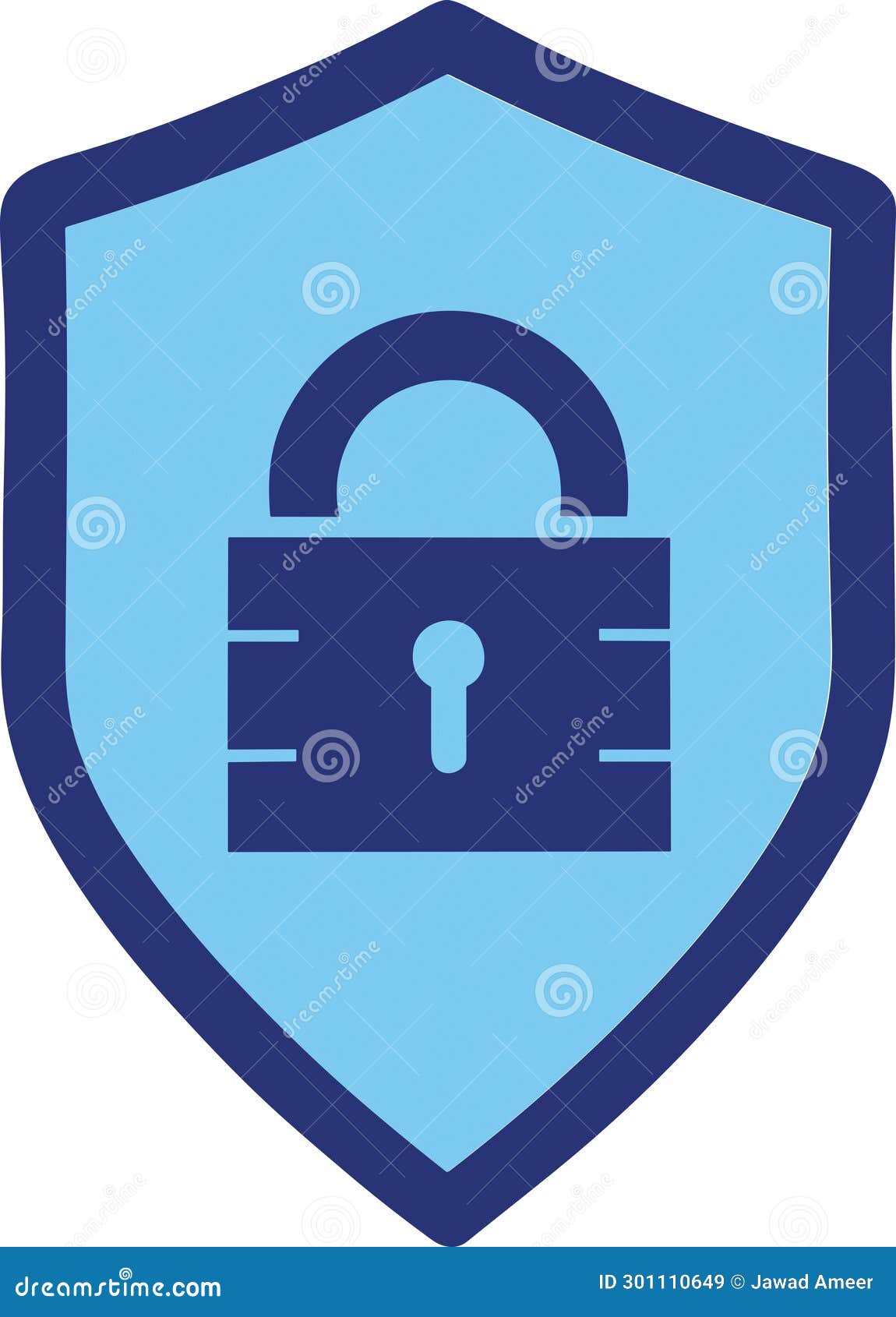 Lock Icon Blue Isolated on White Stock Vector - Illustration of keyhole ...