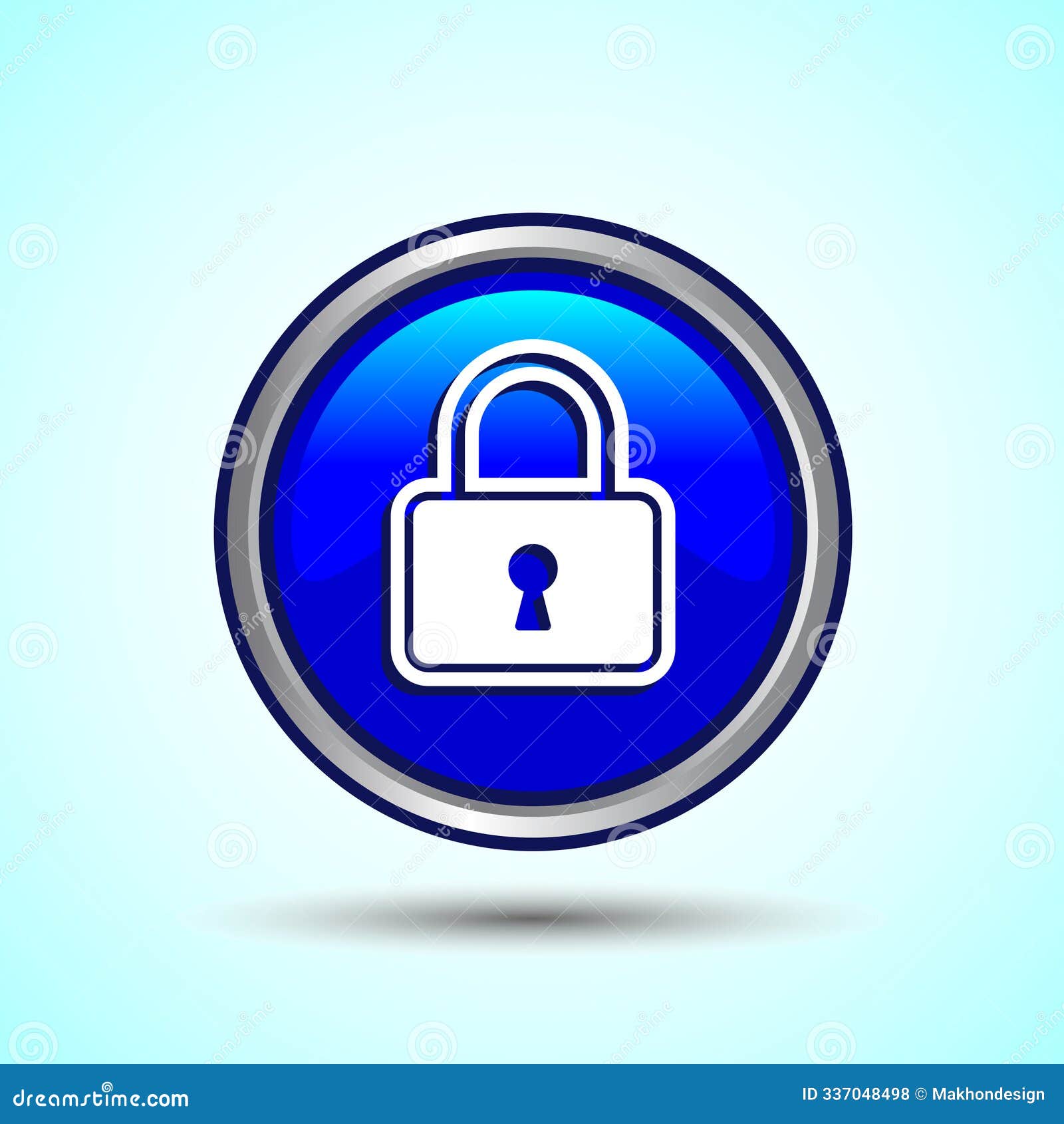 Lock Icon Button Design Illustration. Security Symbol Stock Vector ...