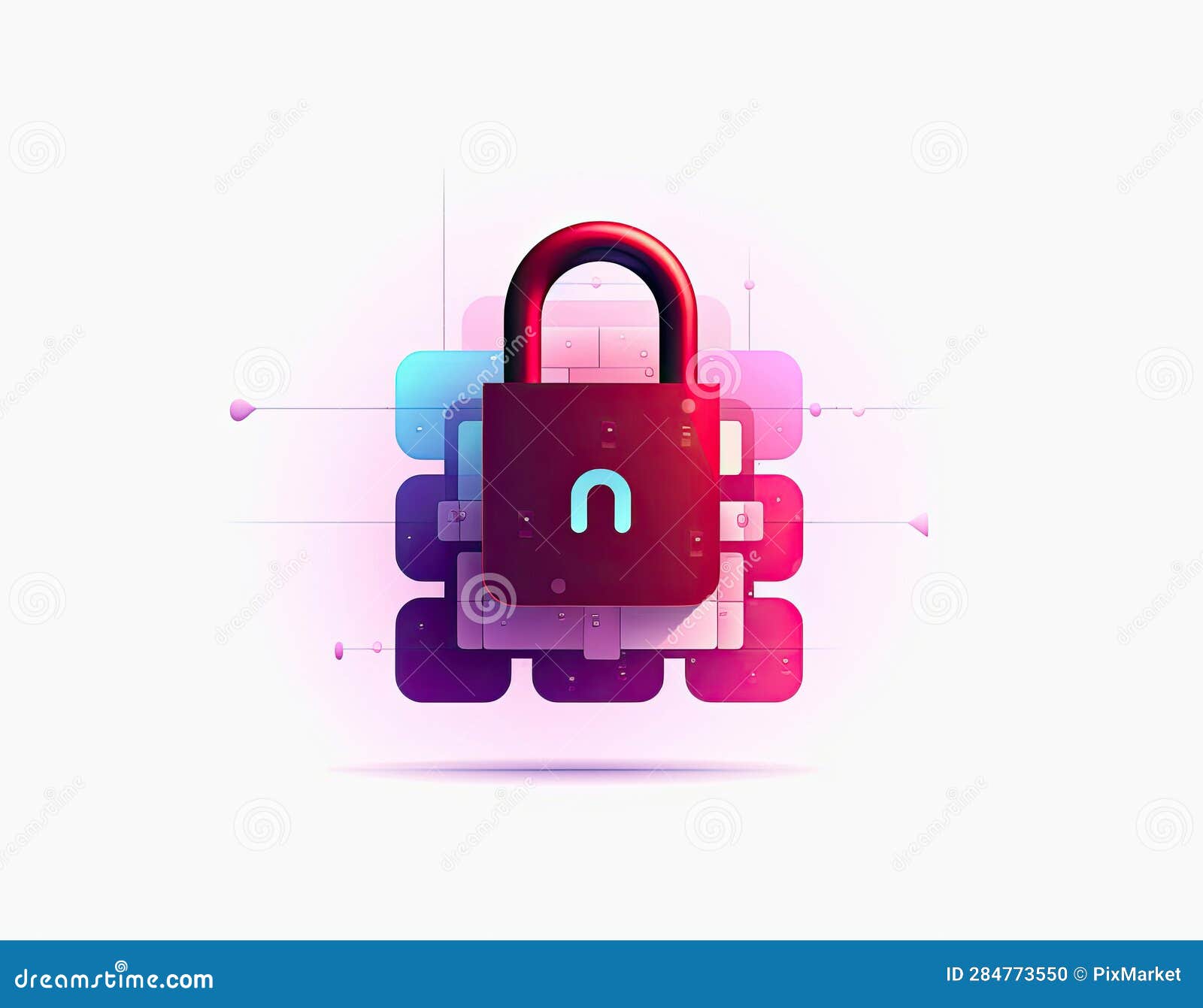 Lock Icon, Generative AI stock illustration. Illustration of secure ...