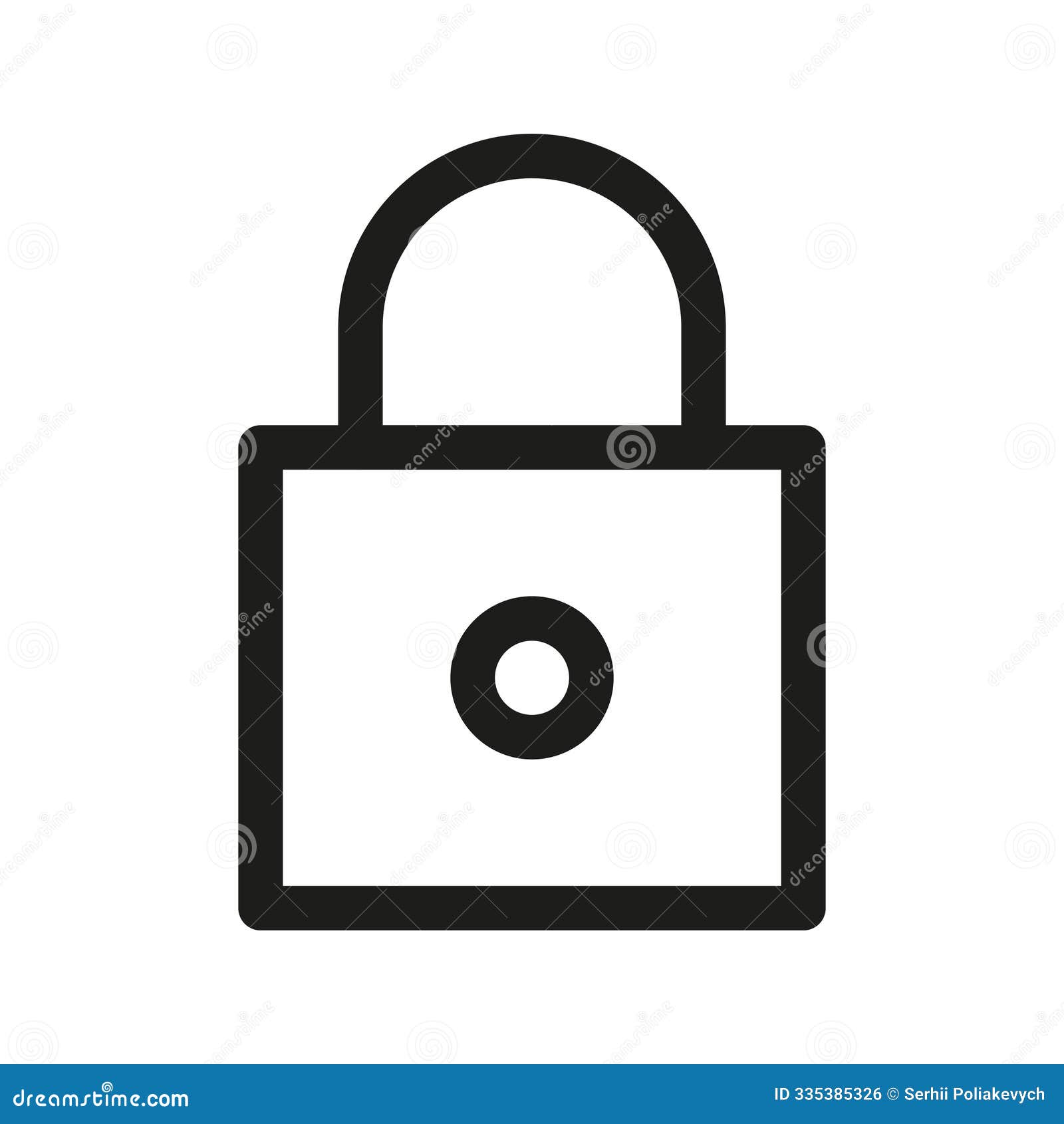 Lock Icon Graphic. Secure Padlock Symbol. Privacy Protection Emblem ...
