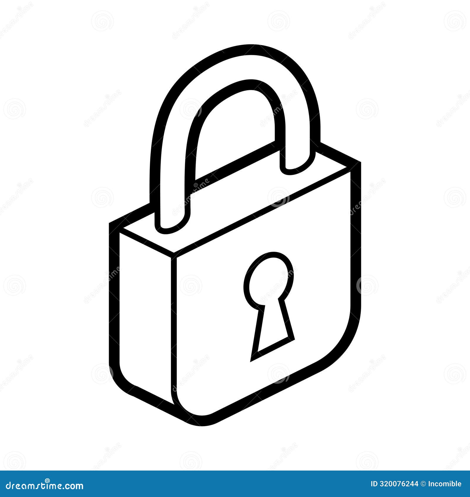 Lock Icon in Isometry. Image for Website, App, Logo, UI Design Stock ...