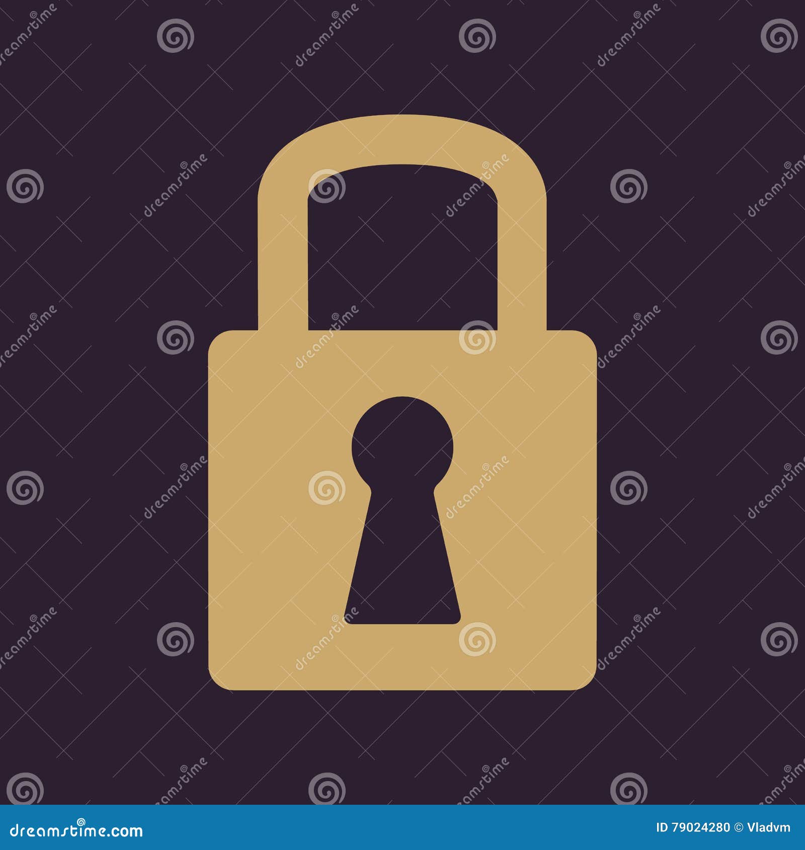 The lock icon. Lock symbol stock illustration. Illustration of ...
