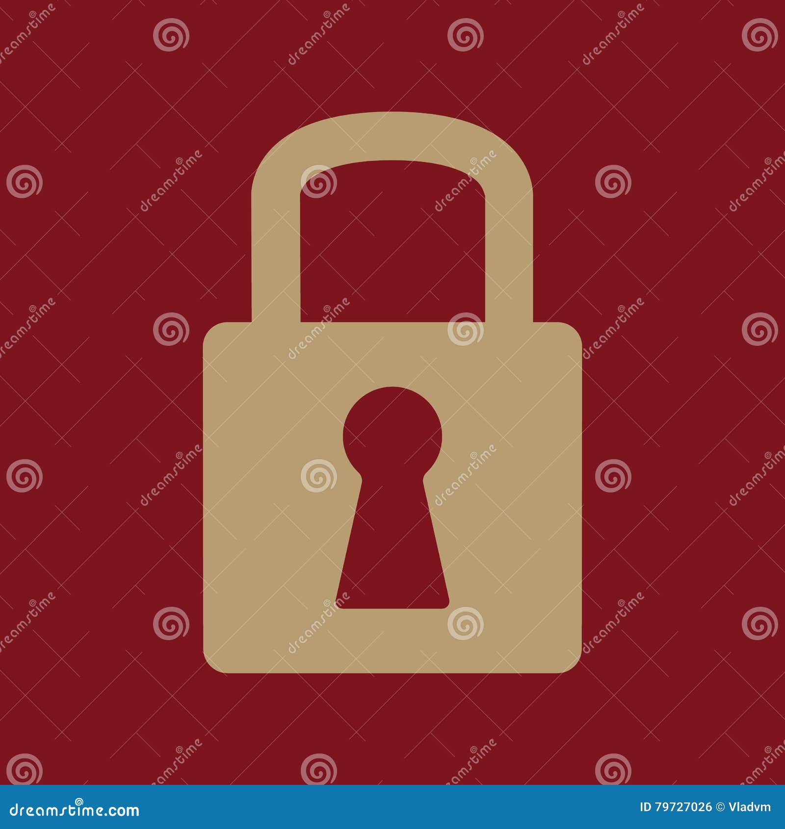 The lock icon. Lock symbol stock vector. Illustration of padlock - 79727026