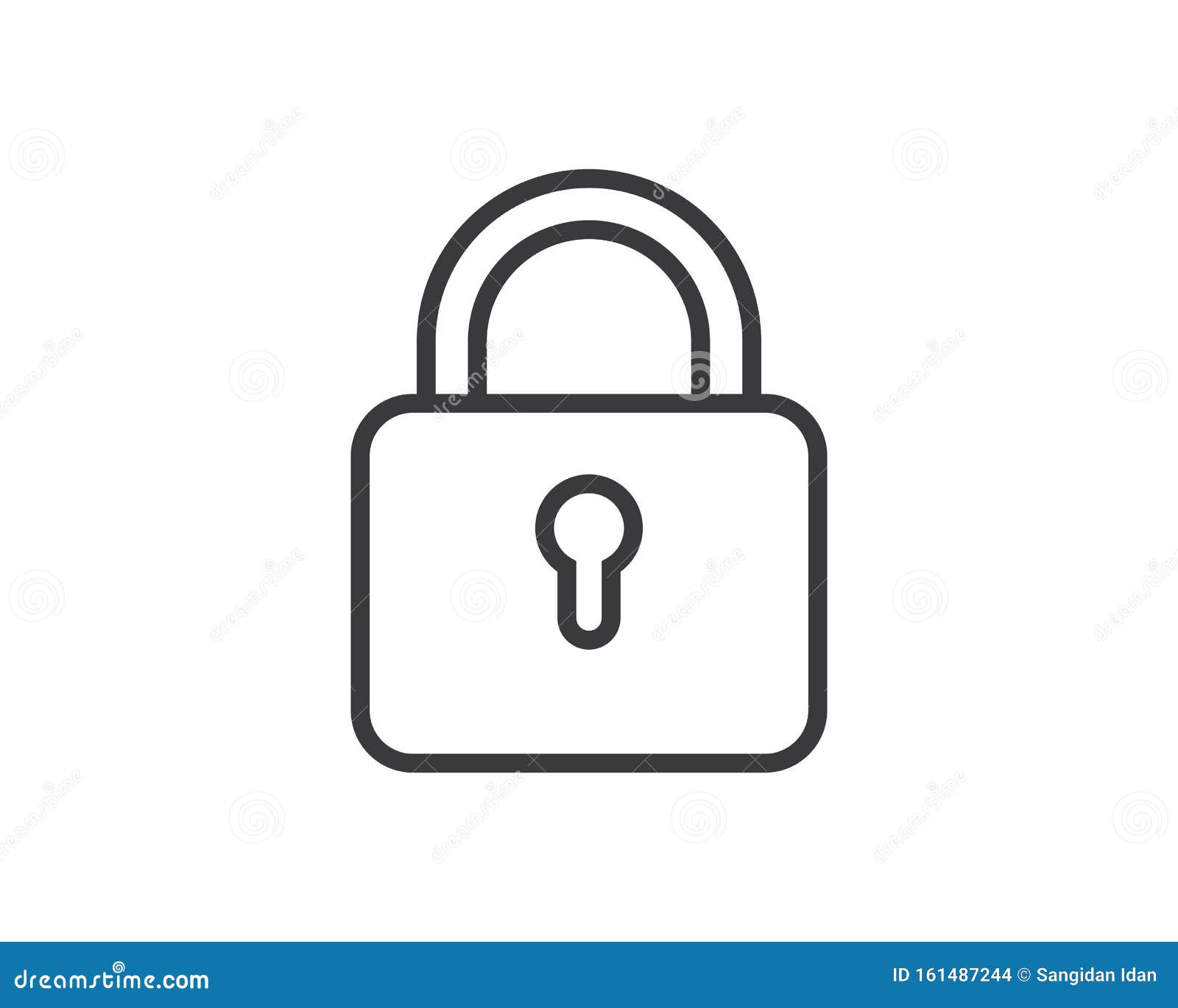 Lock Icon Logo Vector Template Stock Vector - Illustration of iron ...