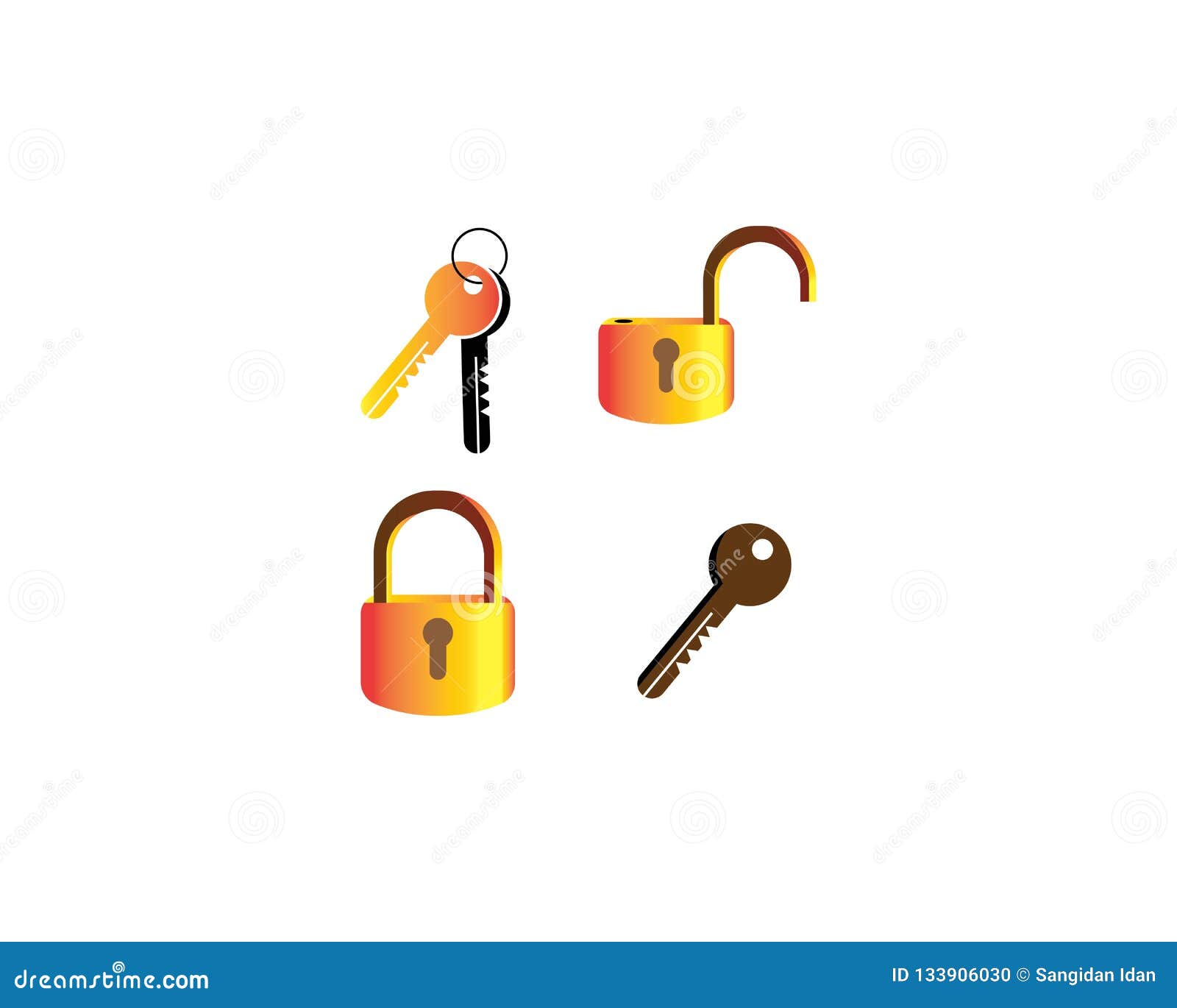 Lock icon logo vector stock vector. Illustration of safety - 133906030