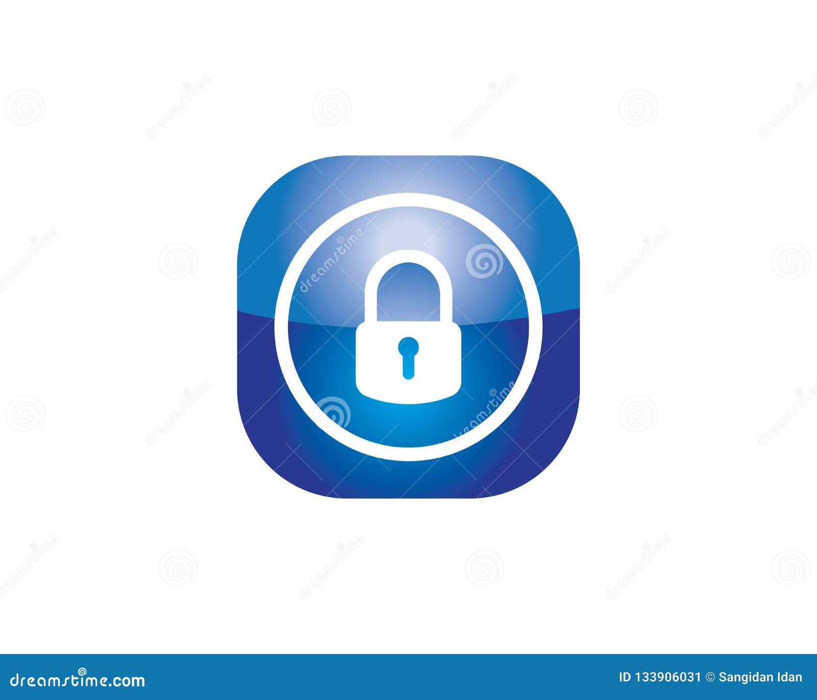 Lock icon logo vector stock vector. Illustration of shield - 133906031