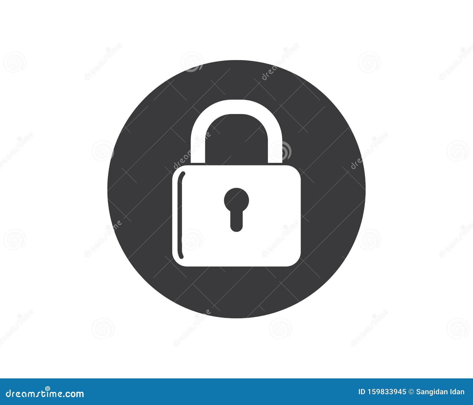 Lock Icon Logo Vector Template Stock Vector - Illustration of retro ...