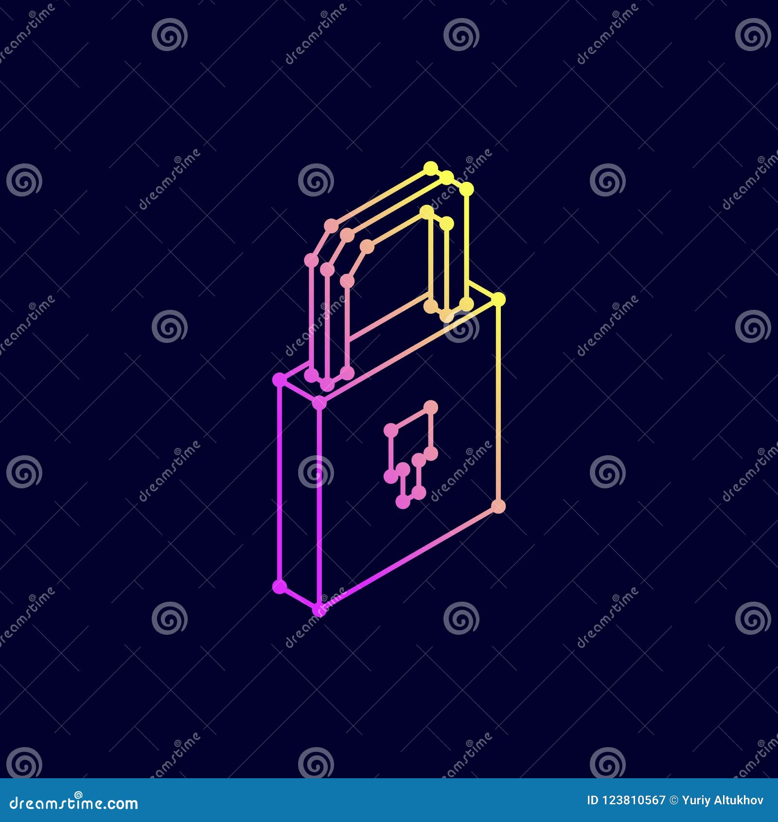 Lock Icon. Network Connections. Stock Vector - Illustration of firewall ...