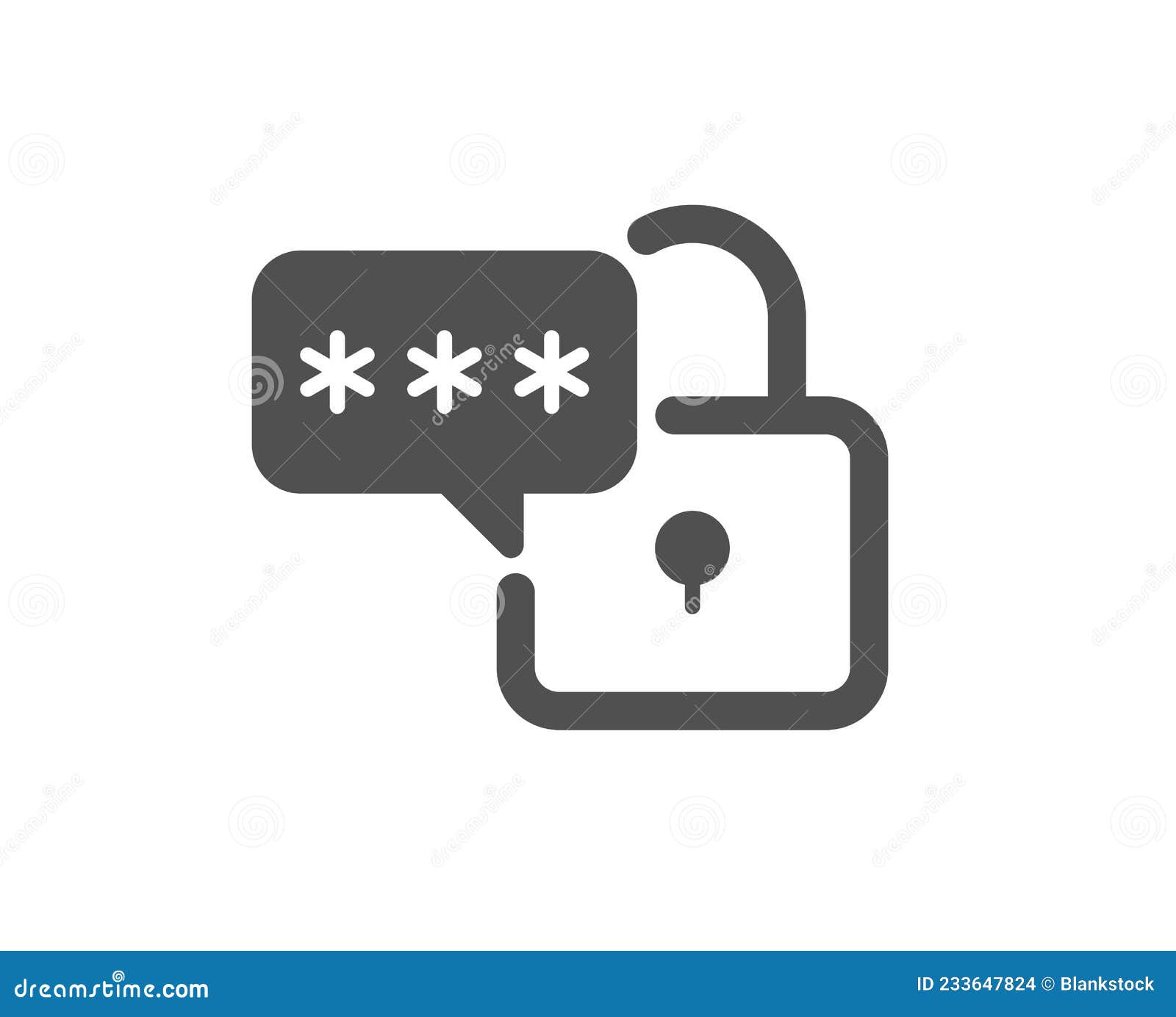 Lock Icon. Padlock Password Sign. Vector Stock Vector - Illustration of ...