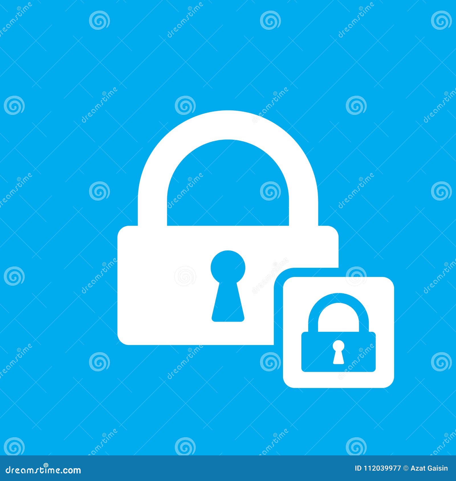Lock Icon with Padlock Sign. Lock Icon and Security, Protection ...