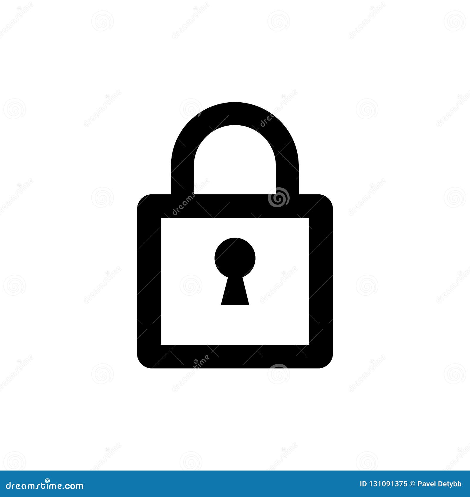 Lock Icon. Padlock Sign. Unlock. Vector Illustration. Flat Design ...