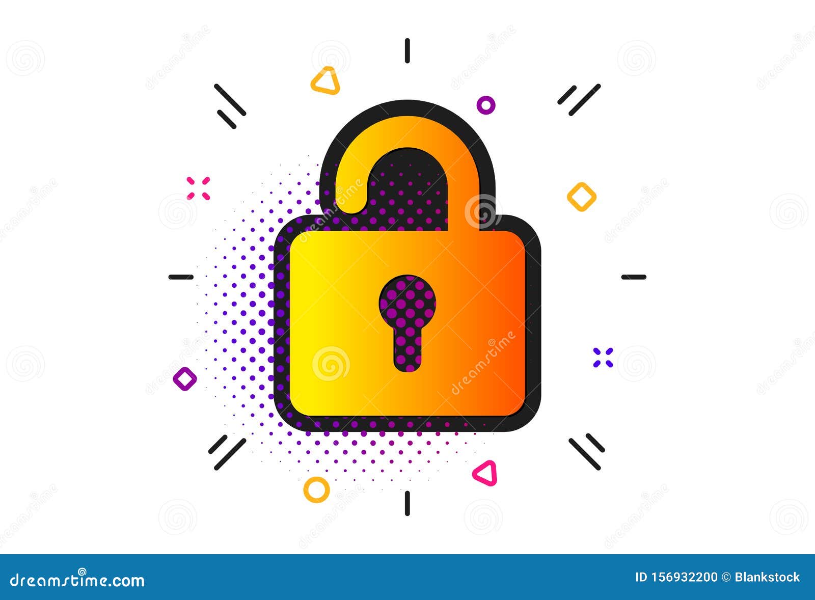 Lock Icon. Private Locker Sign. Vector Stock Vector - Illustration of ...