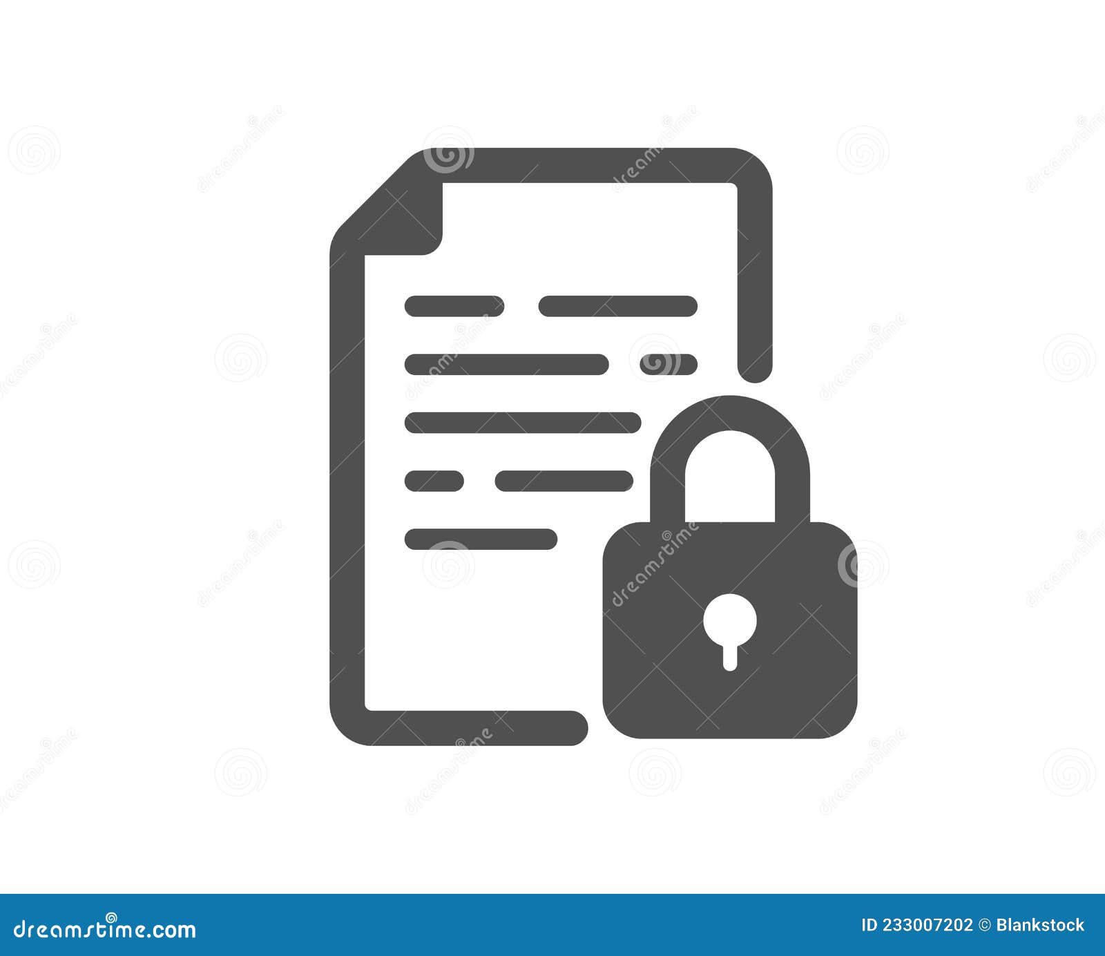 Lock Icon. Protected Document Sign. Vector Stock Vector - Illustration ...