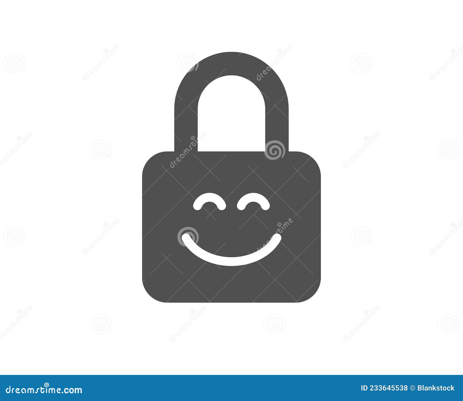 Lock Icon. Protected Padlock with Smile Sign. Vector Stock Vector ...