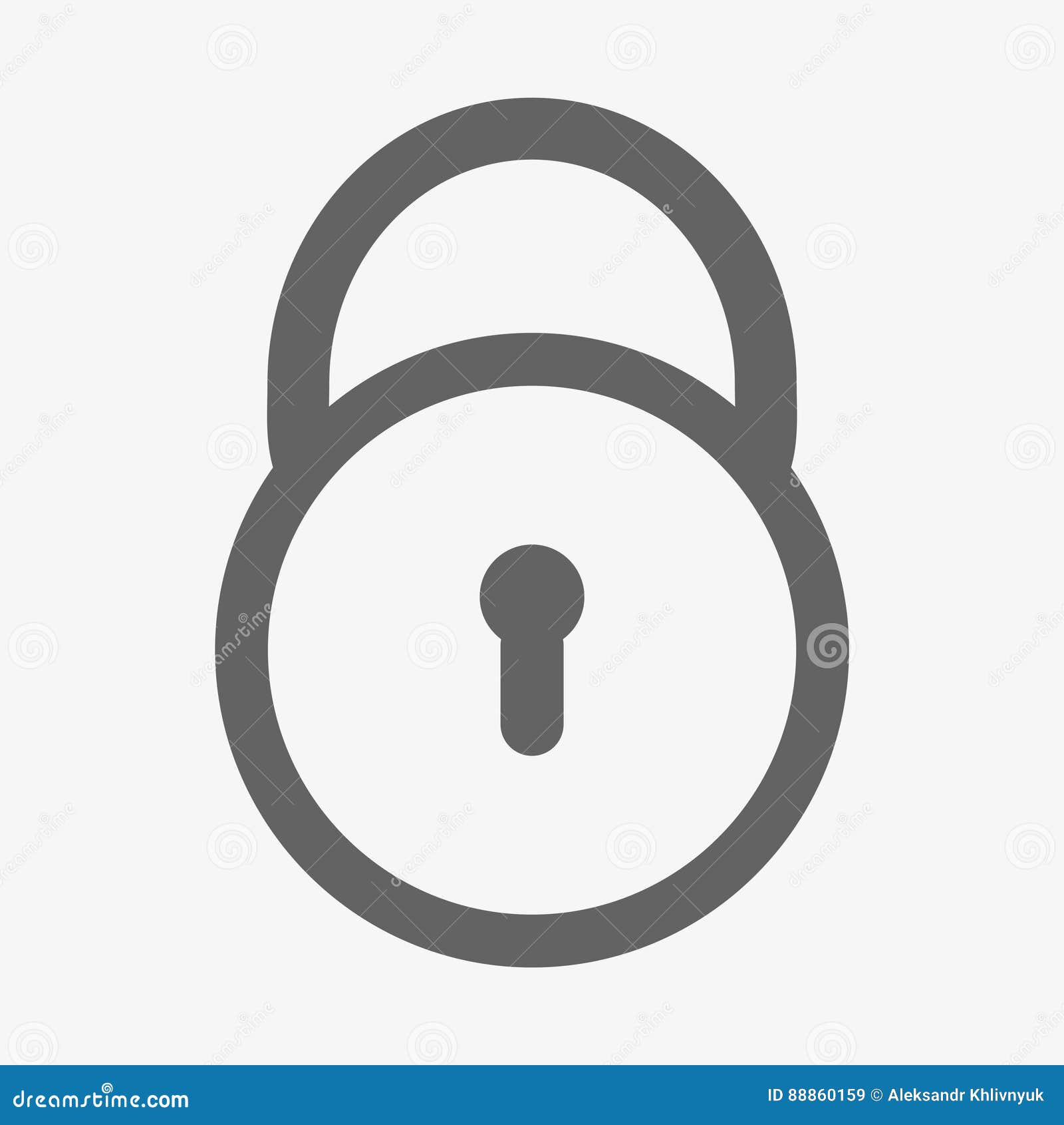 Lock icon stock illustration. Illustration of outline - 88860159