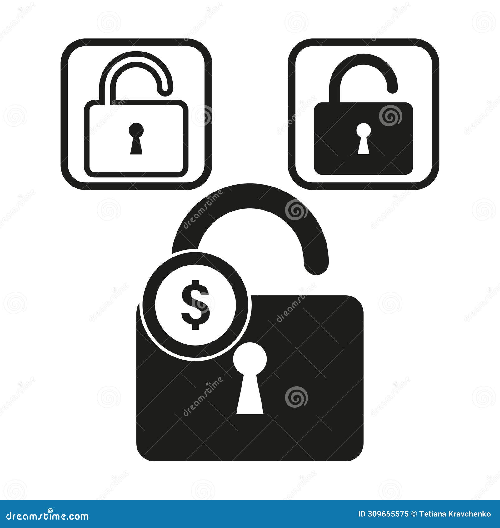 Lock Icon. Secure Payments. Financial Safety. Vector Illustration. EPS ...