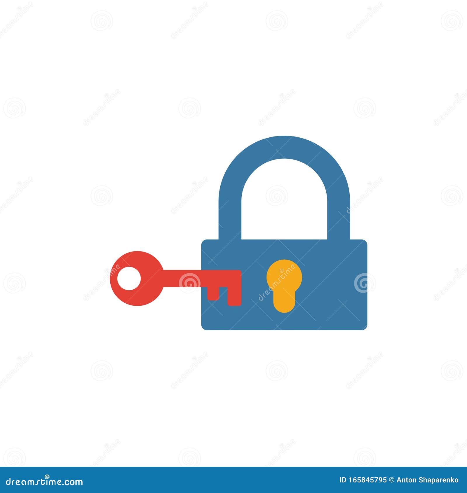 Lock Icon. Simple Element from Security Icons Collection Stock ...