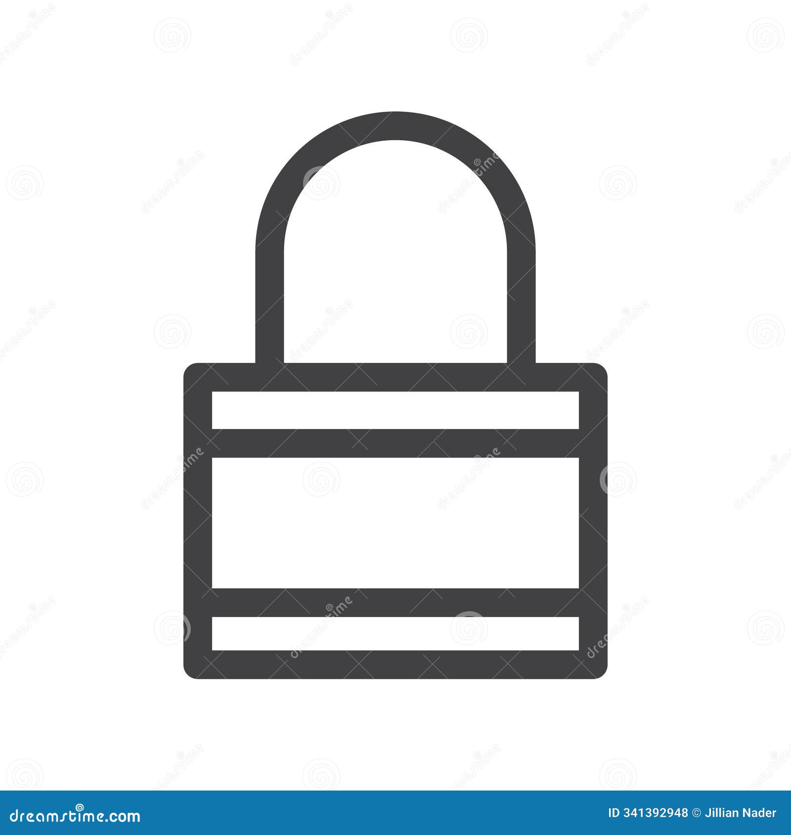 Lock Icon Simple Outline Vector Logo Stock Vector - Illustration of ...