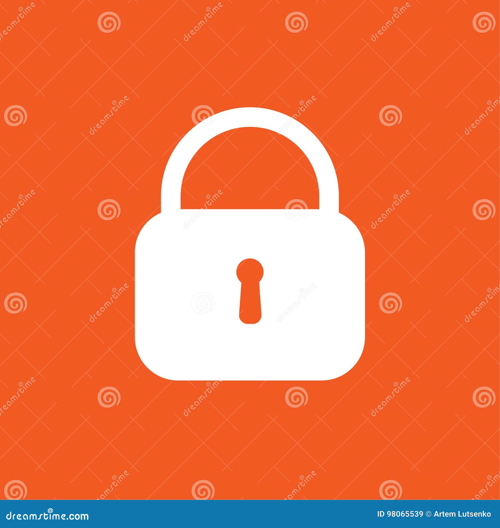 Lock Icon Simple Illustration Stock Illustration - Illustration of ...