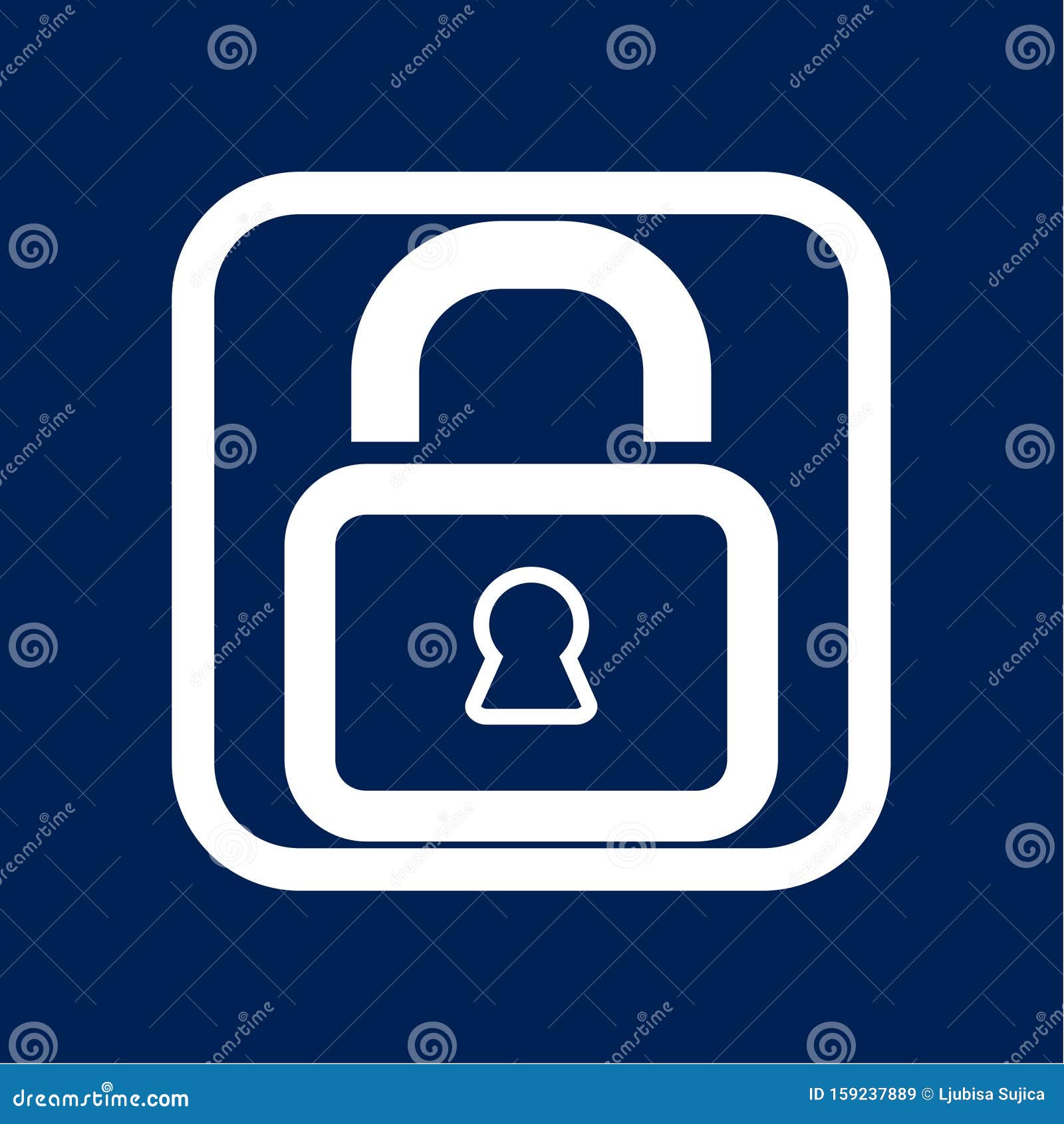 Lock icon stock vector. Illustration of safe, password - 159237889