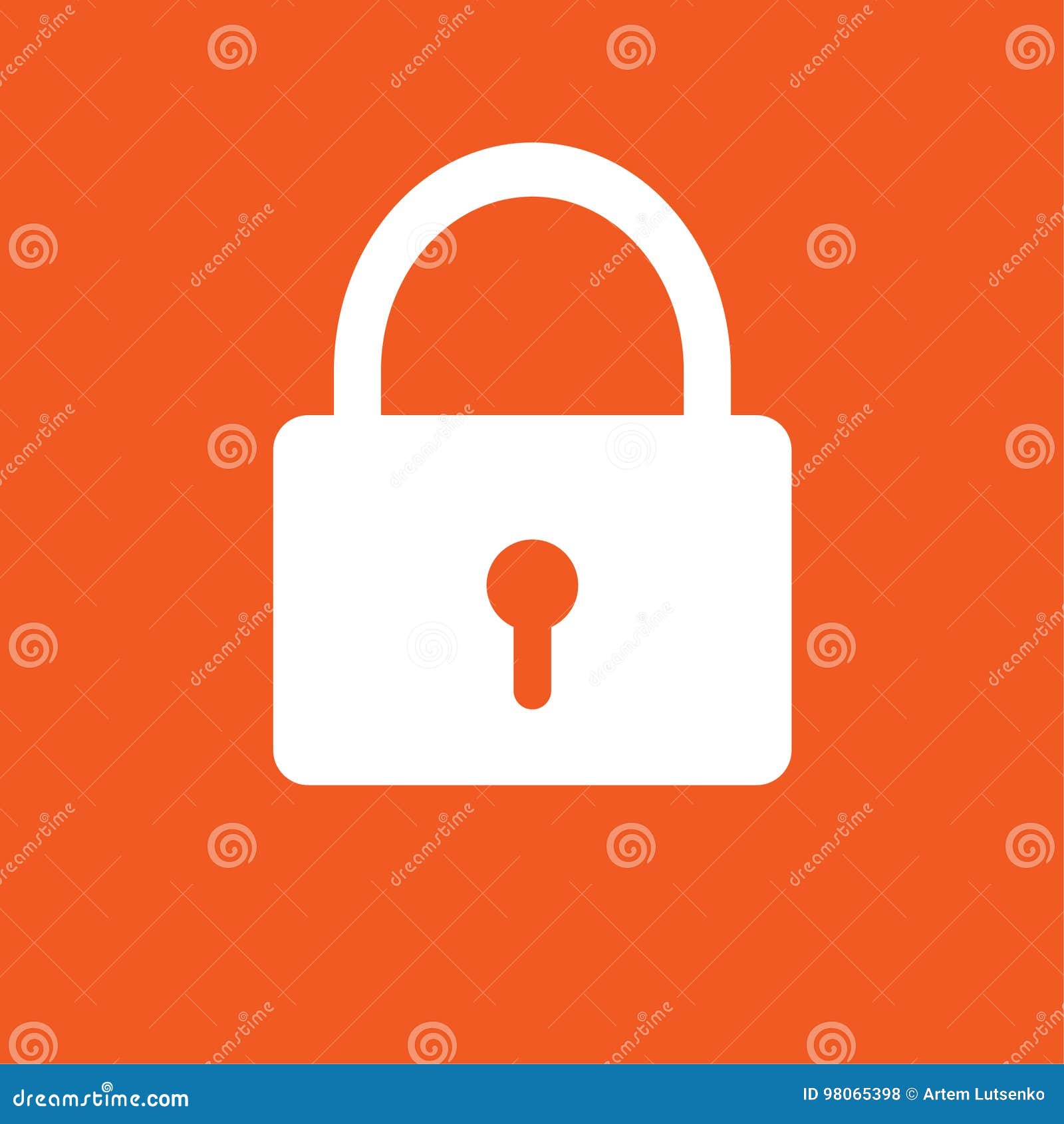 Lock Icon Simple Vector Illustration Stock Vector - Illustration of ...