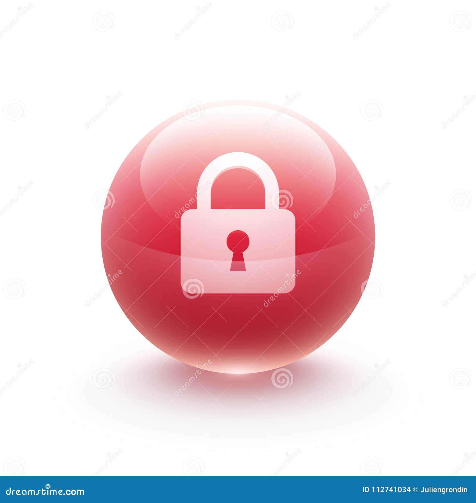 Lock icon sphere stock illustration. Illustration of modern - 112741034