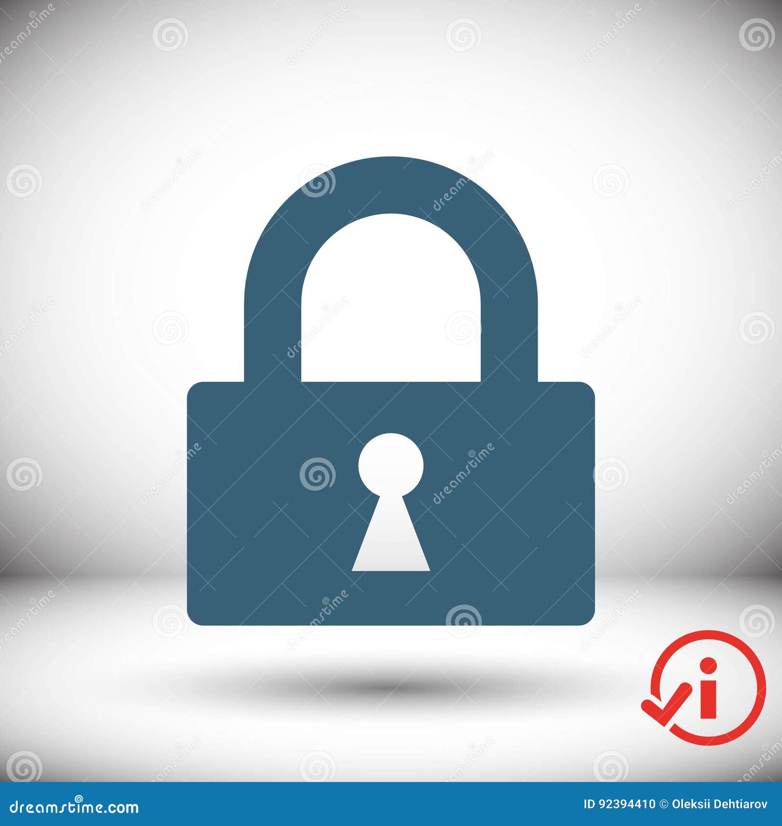 Lock Icon Stock Vector Illustration Flat Design Stock Vector ...