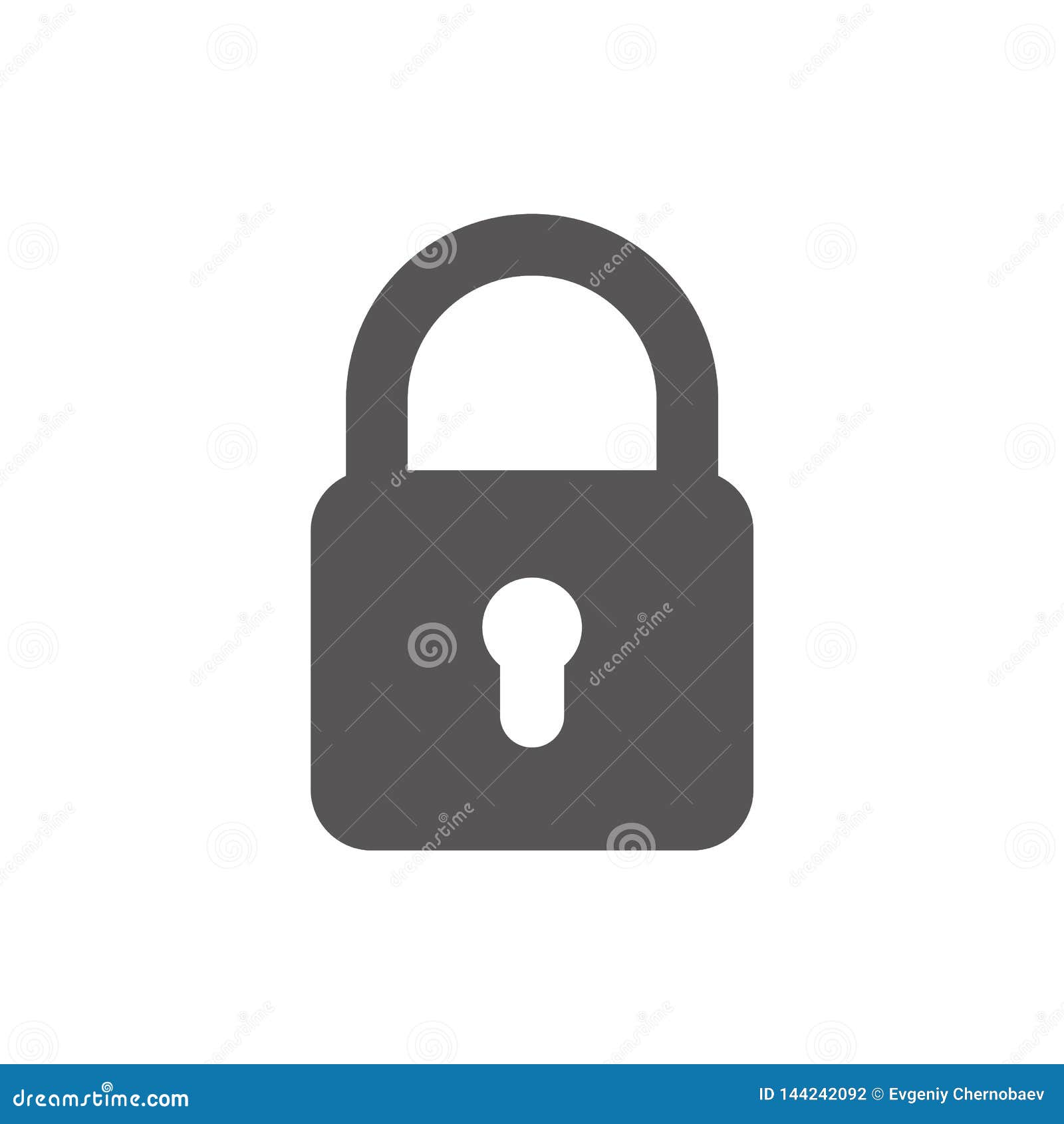 Lock Icon Vector Eps10.nSecurity Sign. Grey Lock on White Background ...