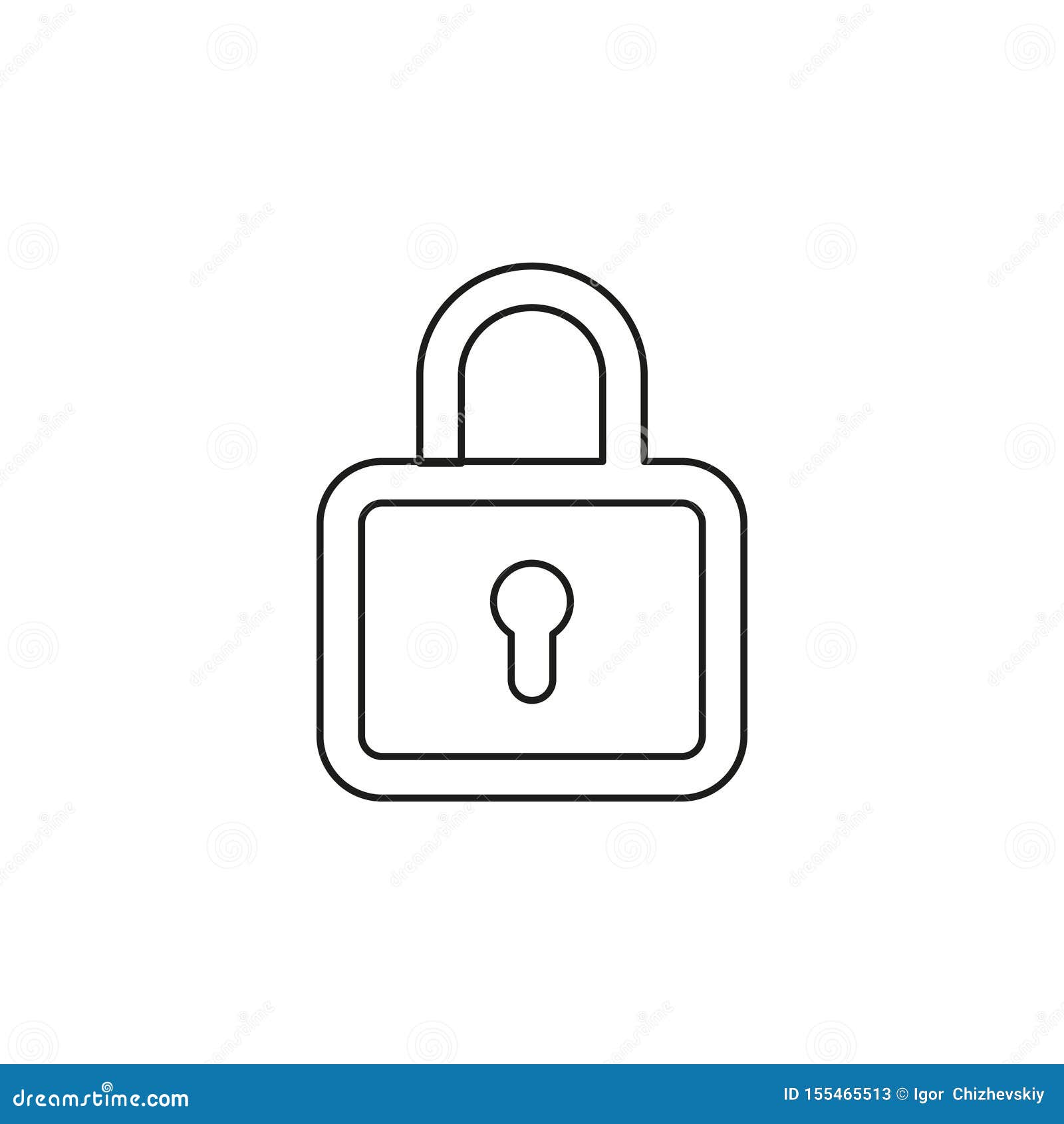 Lock Icon - Vector Padlock - Security Sign Stock Vector - Illustration ...