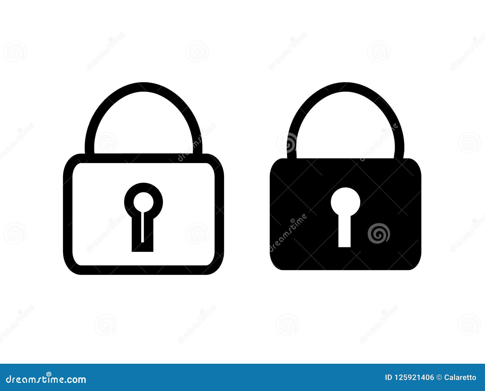 Lock icon vector stock vector. Illustration of icon - 125921406