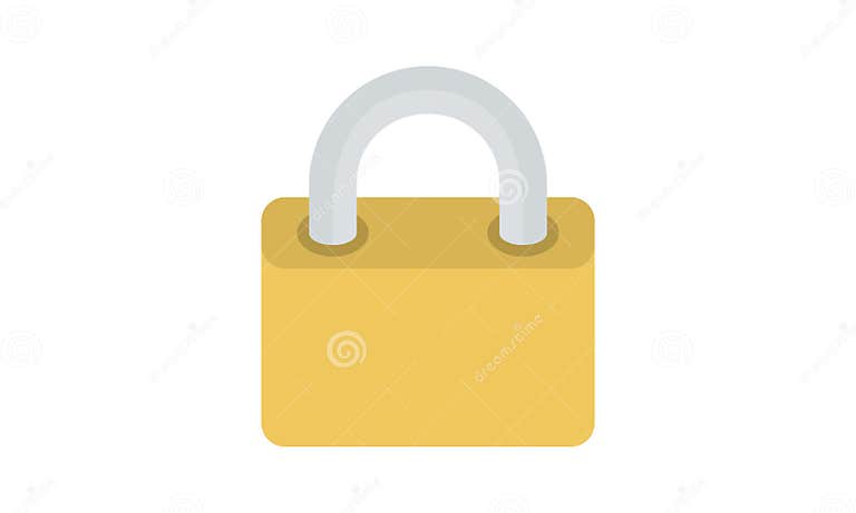Lock Icon Vector. Simple Padlock Sign Stock Vector - Illustration of ...