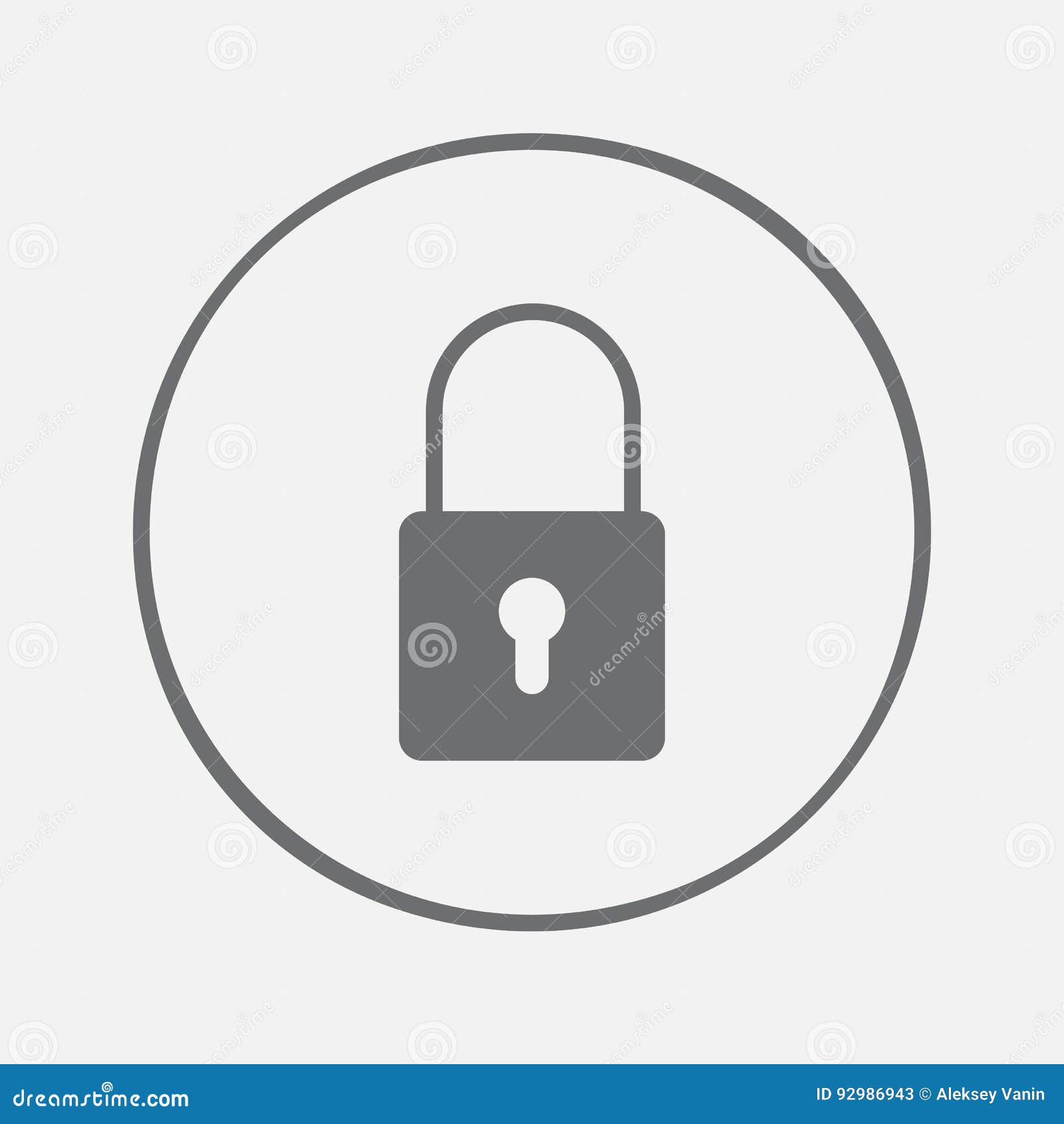 Lock Icon Vector, Solid Illustration, Pictogram Isolated on Gray. Stock ...