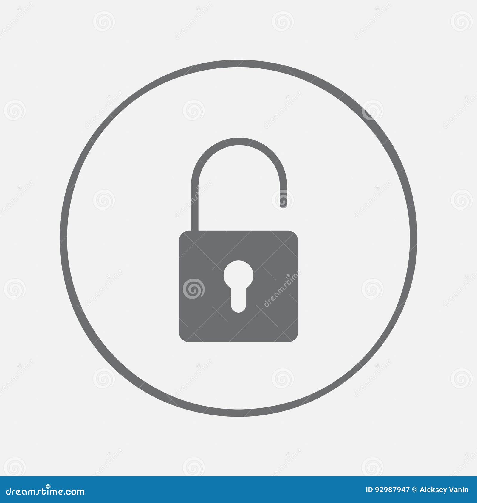 Lock Icon Vector, Solid Illustration, Pictogram Isolated on Gray. Stock ...