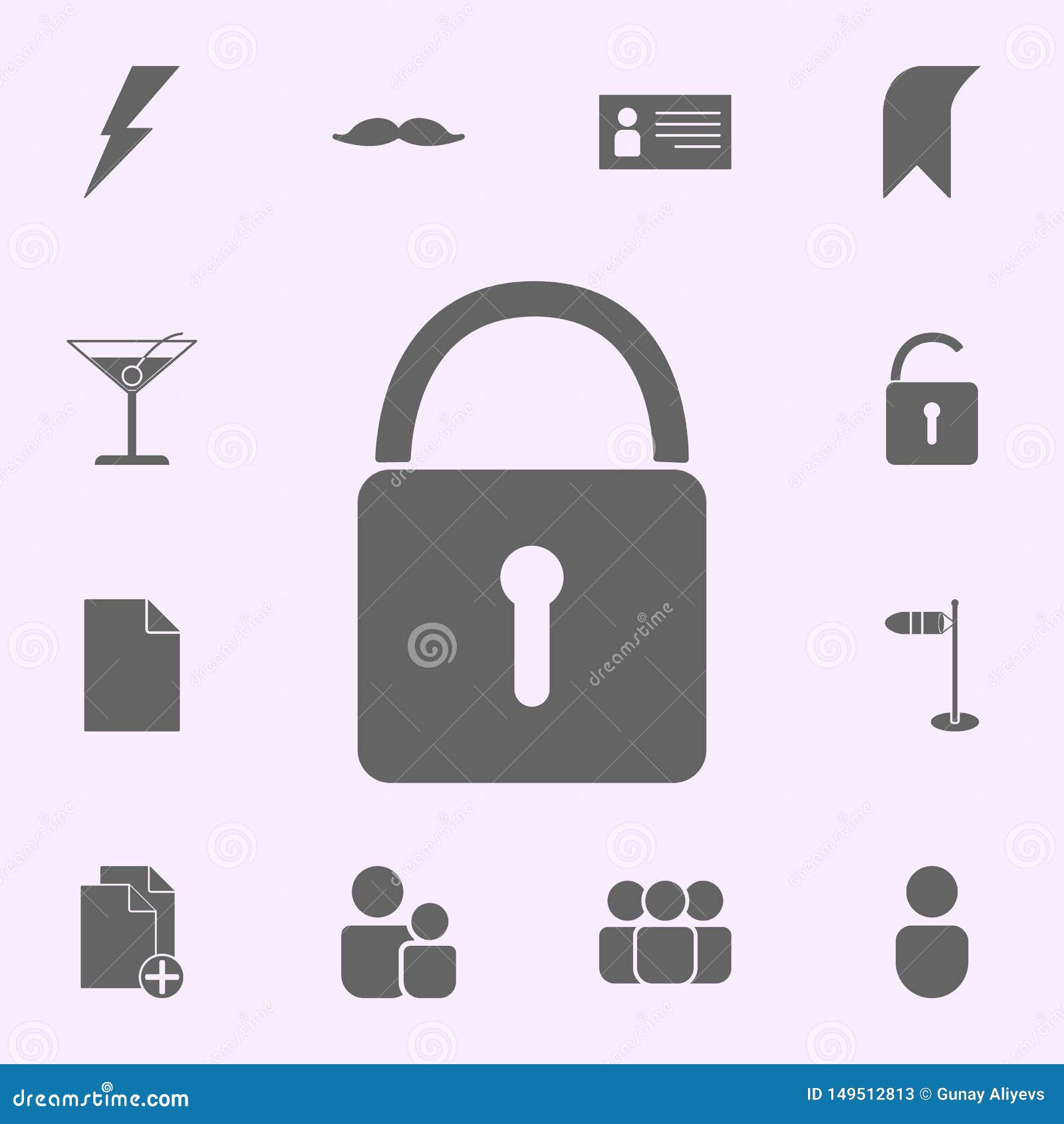 Lock Icon. Web Icons Universal Set for Web and Mobile Stock ...
