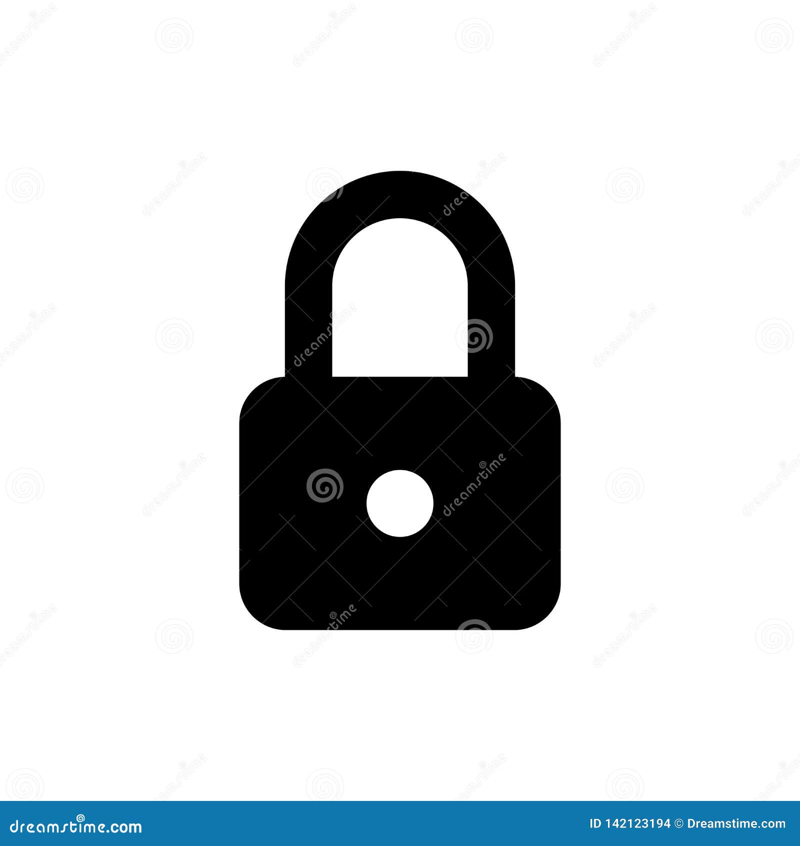 Lock icon. Web secure sign stock illustration. Illustration of password ...