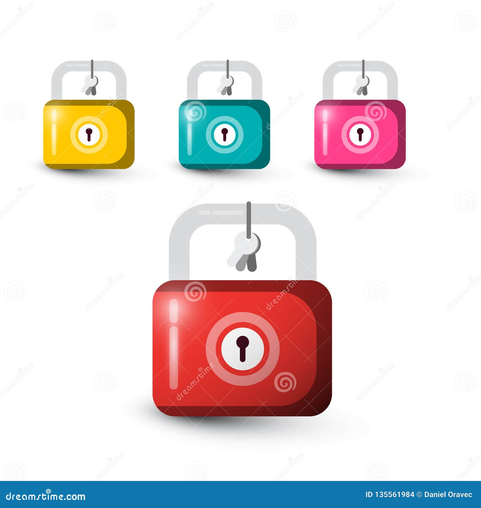 Lock Icons. Colorful Locks Set with Keys Stock Vector - Illustration of ... Lock Icons. Colorful Locks Set with Keys Stock Vector - Illustration of ...