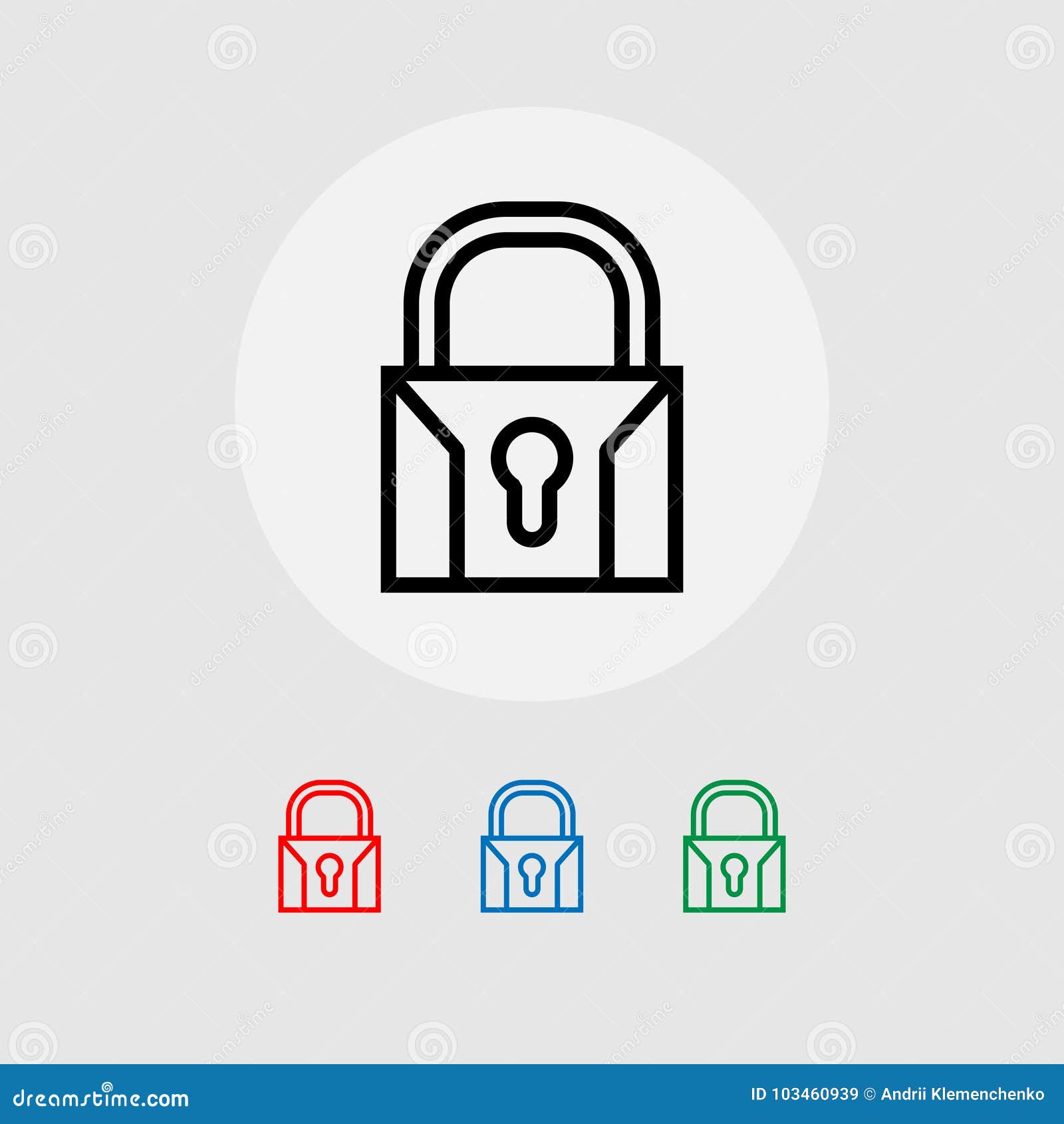 Lock Icons. System Security. Vector Illustration. Stock Vector ...