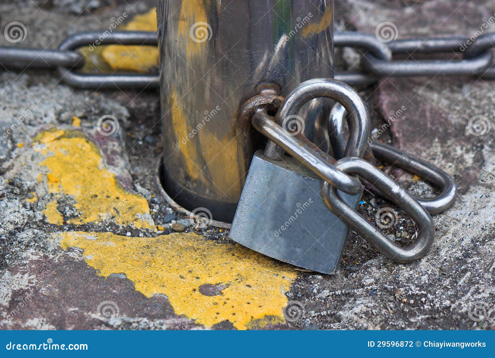 Lock and iron chains stock photo. Image of environment - 29596872