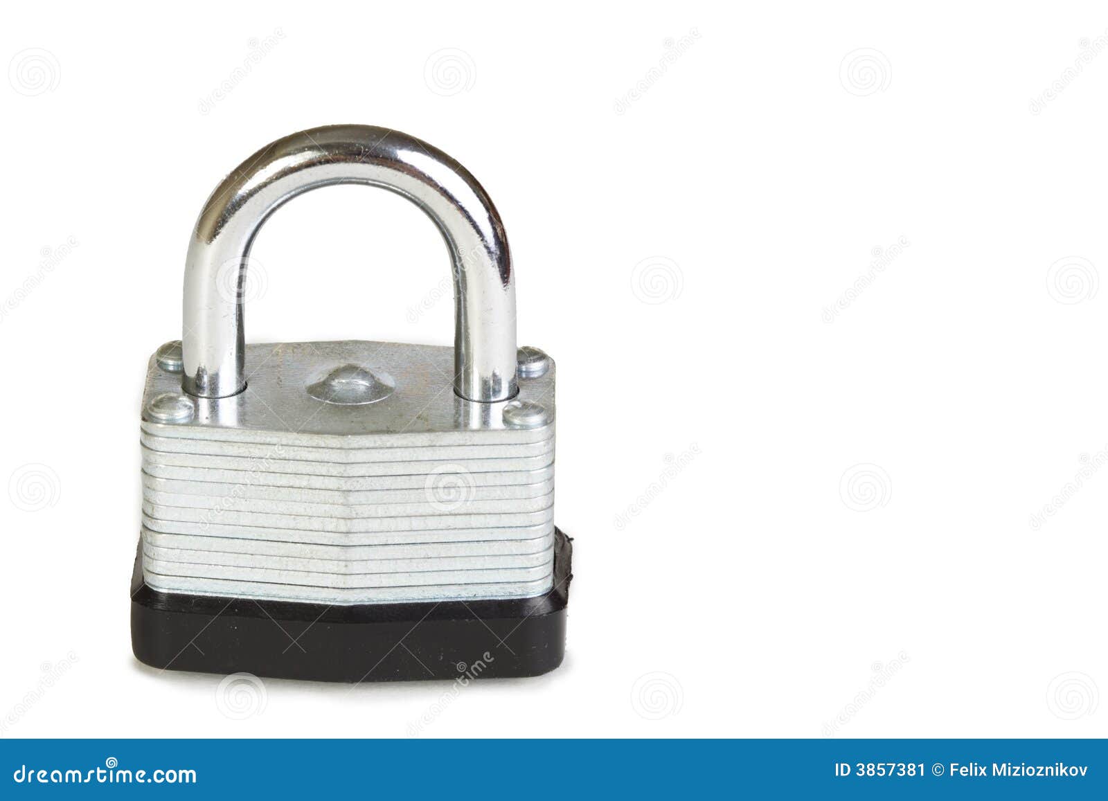 Lock Isolated on White stock image. Image of adspace, real - 3857381
