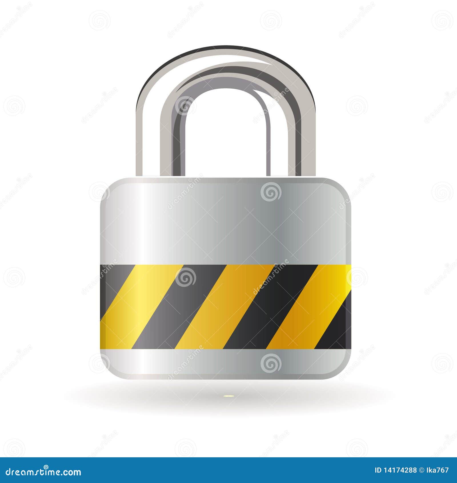 Lock Isolated on White Background Stock Vector - Illustration of object ...