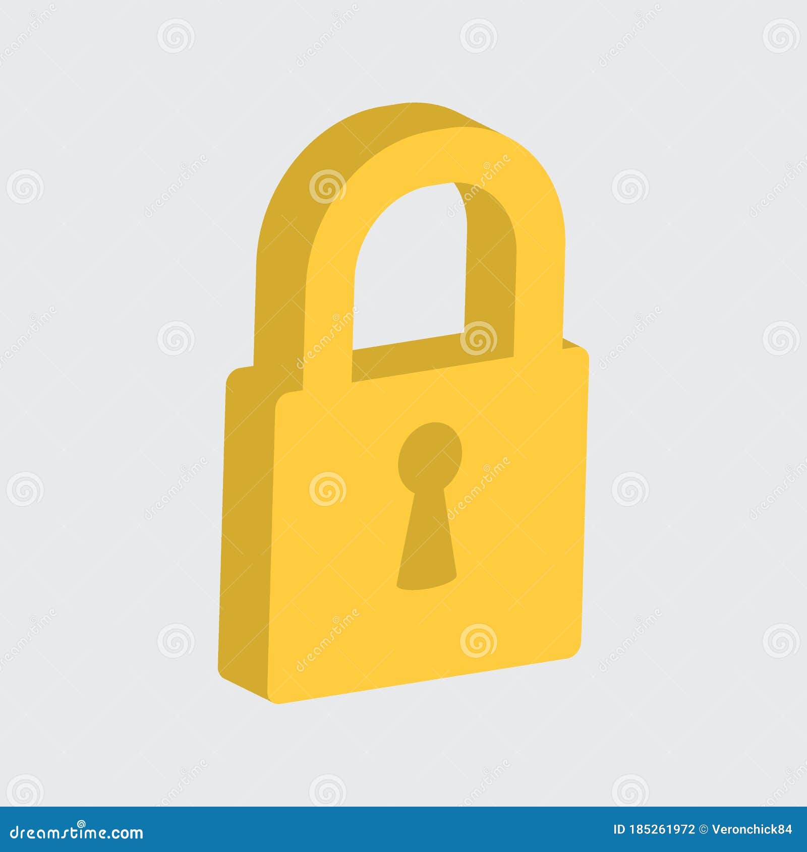 Lock isometric icon vector stock vector. Illustration of security ...