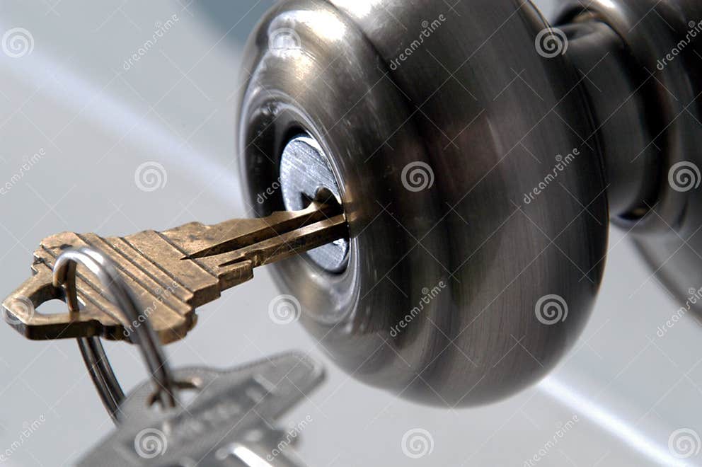 Lock and key stock photo. Image of knob, close, turning - 14552186